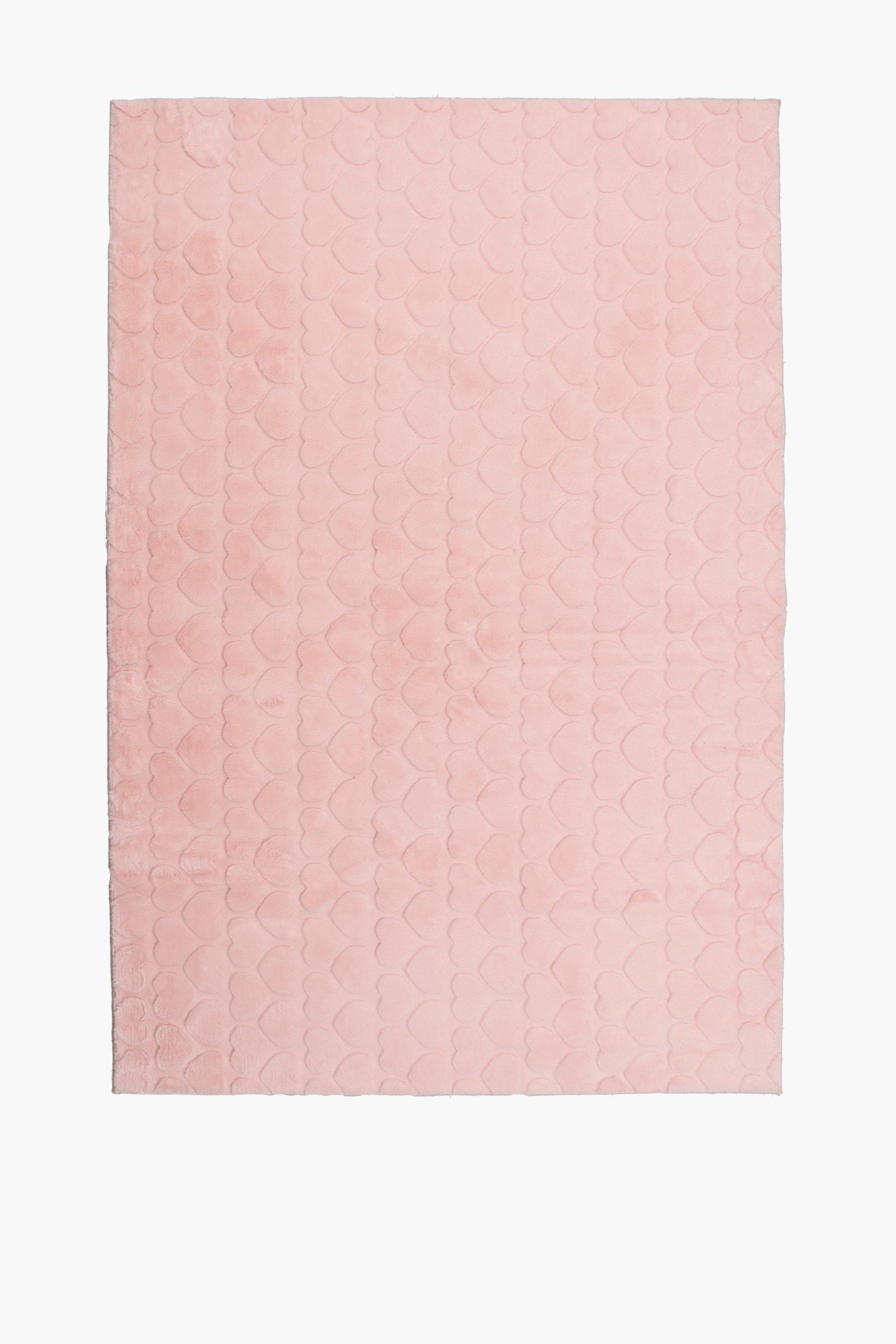 Jacquard Hearts Flannel Rug, 120x180cm