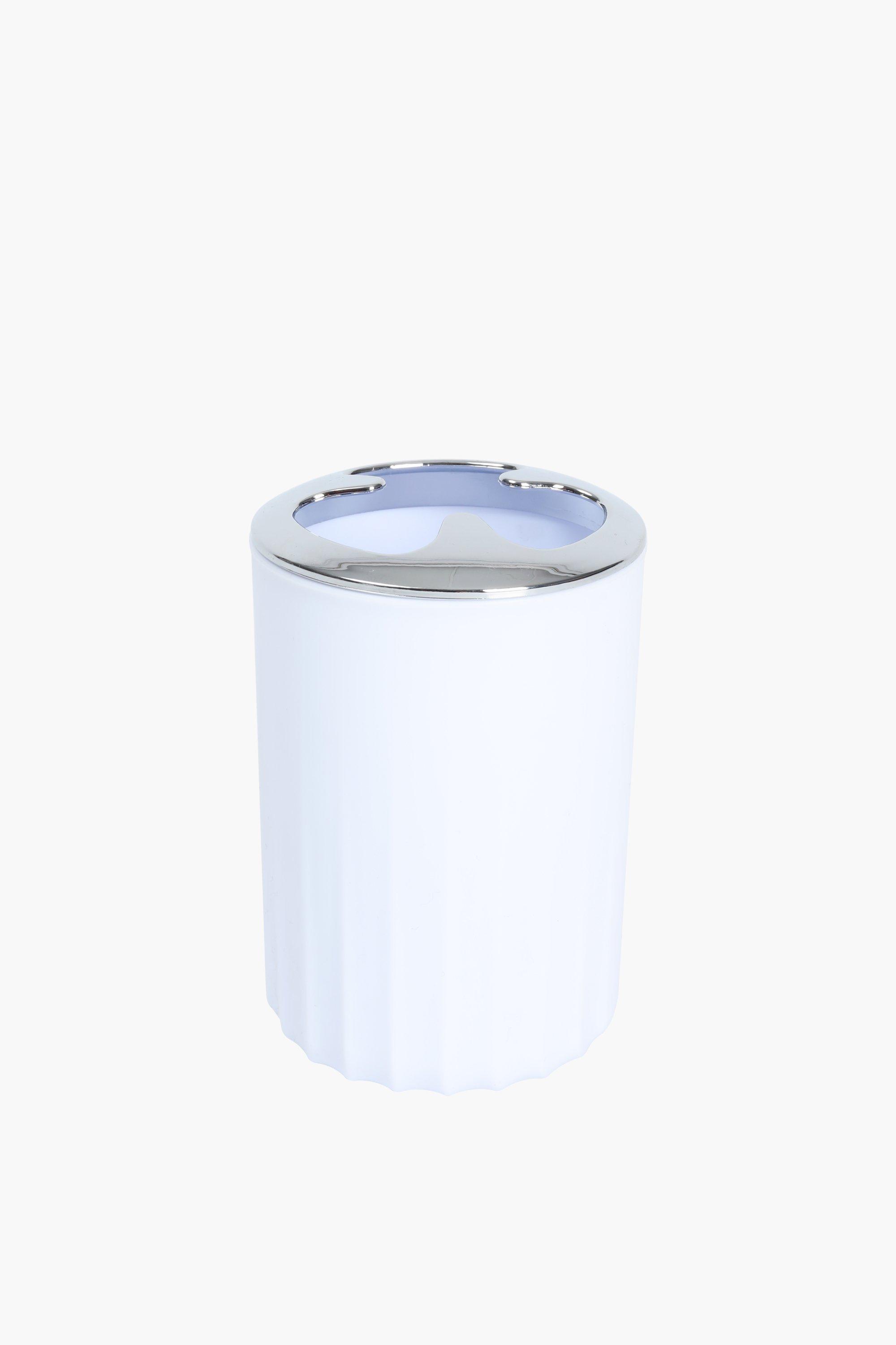 Polypropylene And Chrome Fluted Bath Tumbler