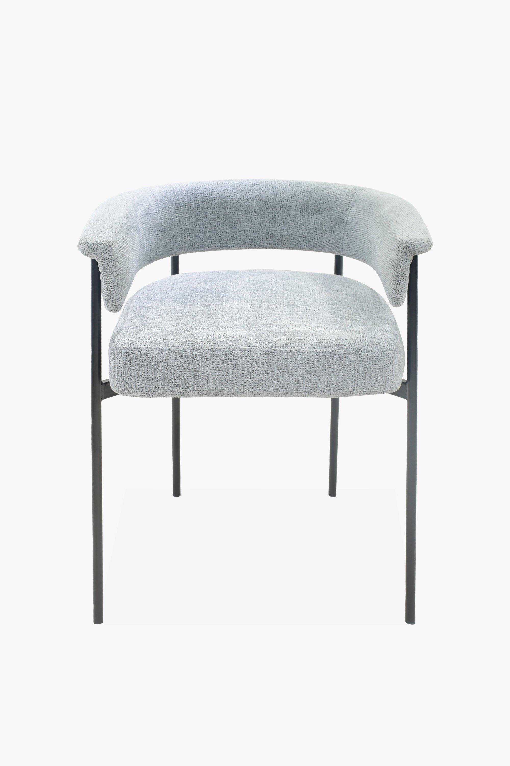 Chenille Curved Dining Chair