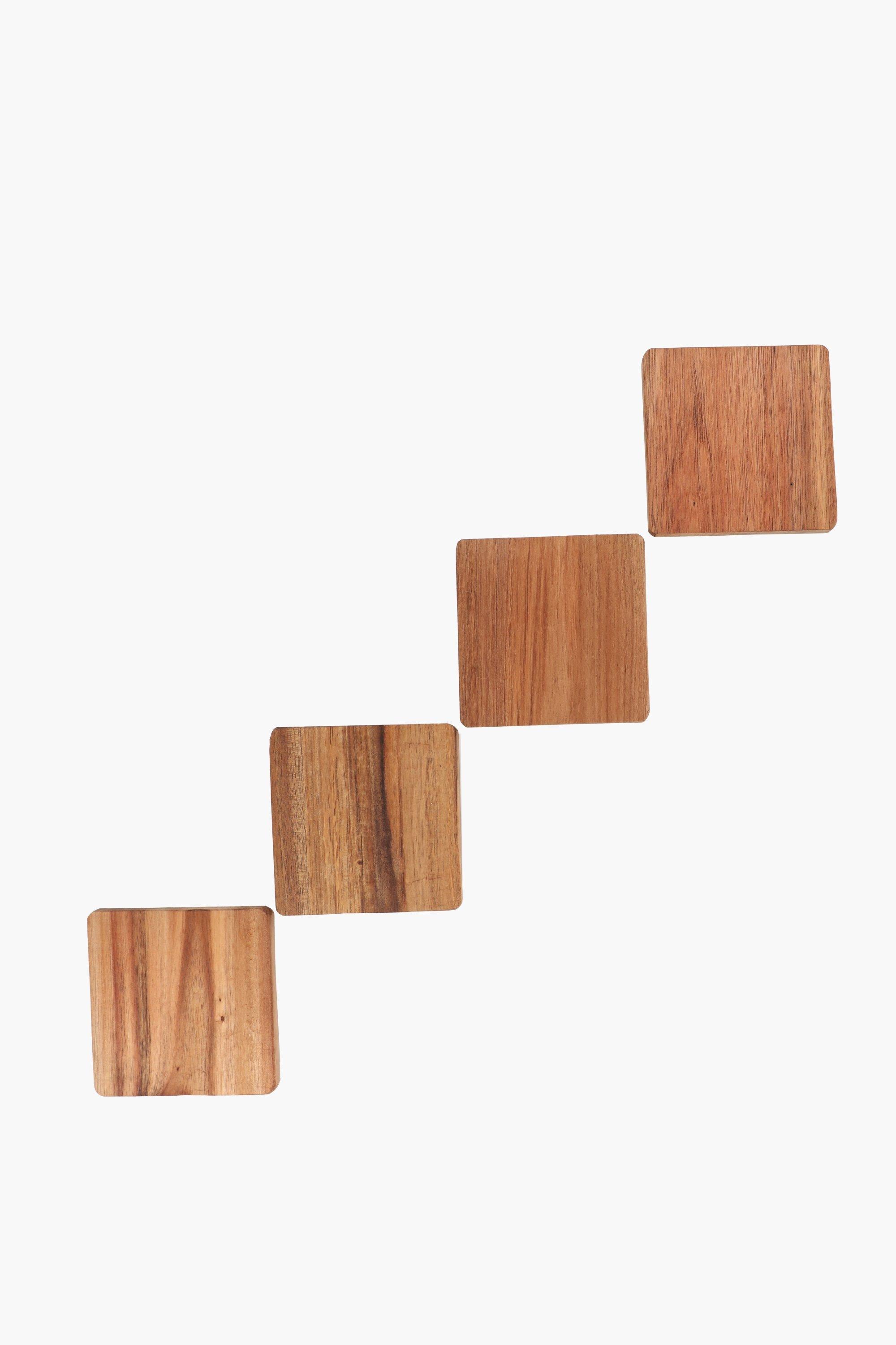 4 Pack Wooden Coasters