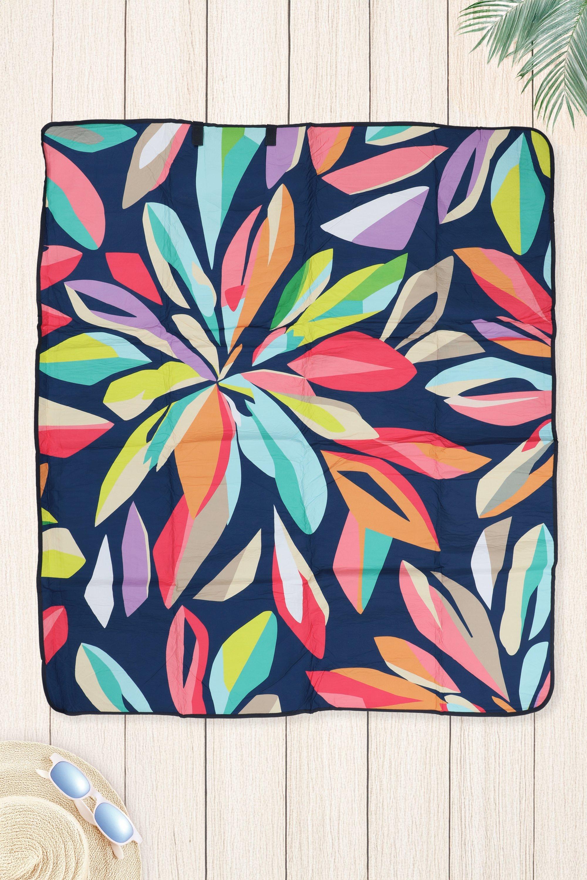 Picnic Printed Leaf Roll Up Mat, 130x150cm