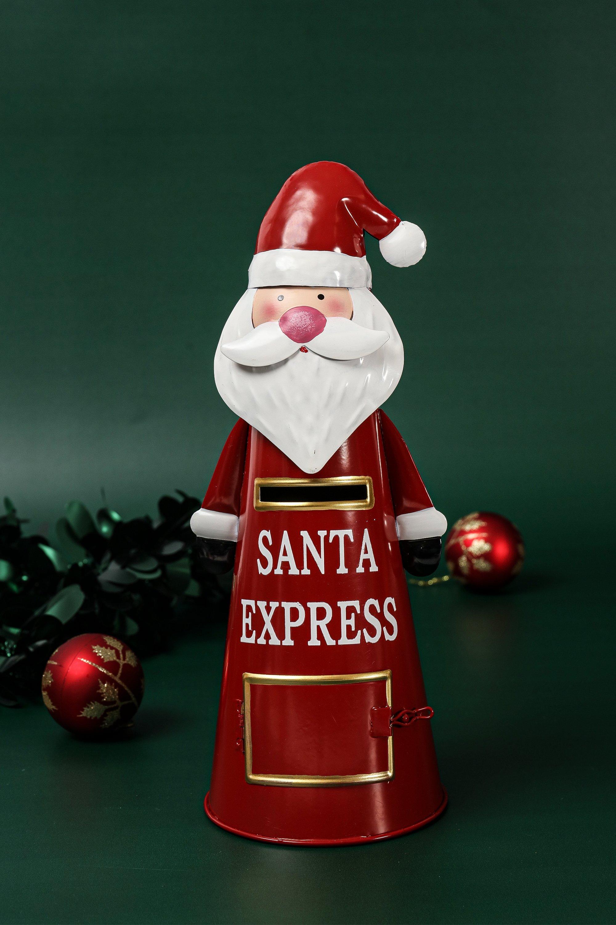 Santa Express Tin Postbox, 13x33cm