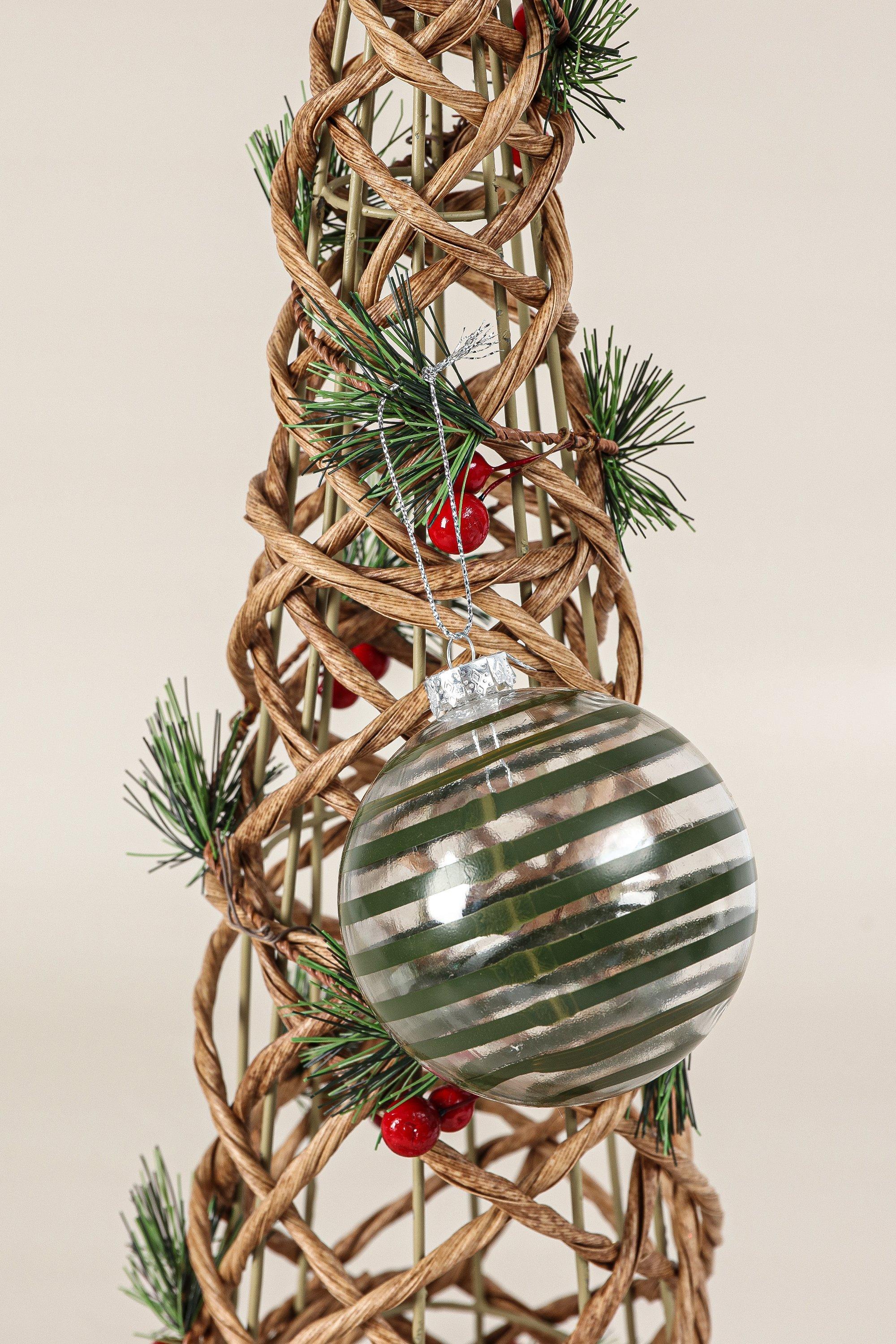 Hanging Handpainted Stripe Bauble