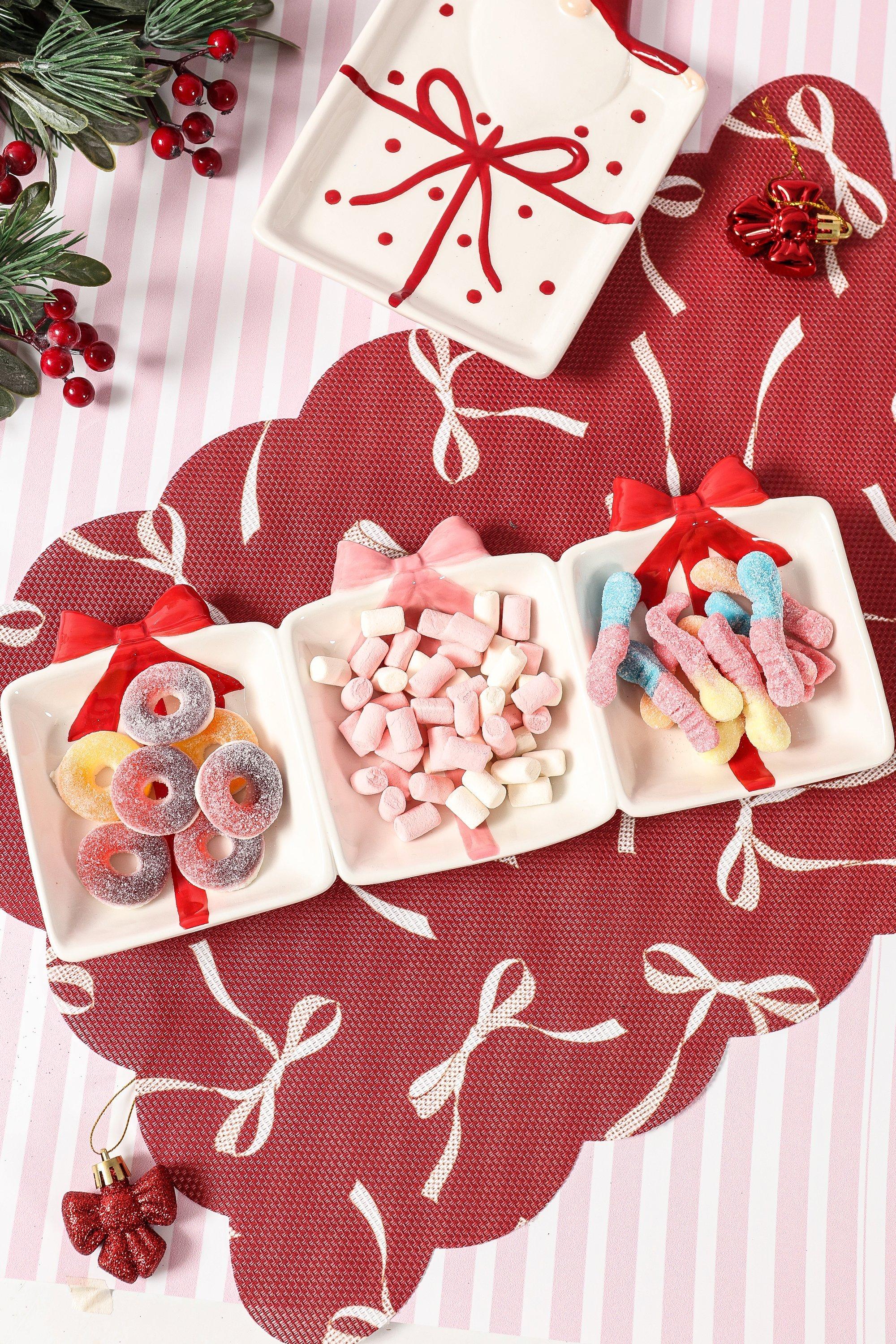 3 Divisional Candy Ceramic Tray