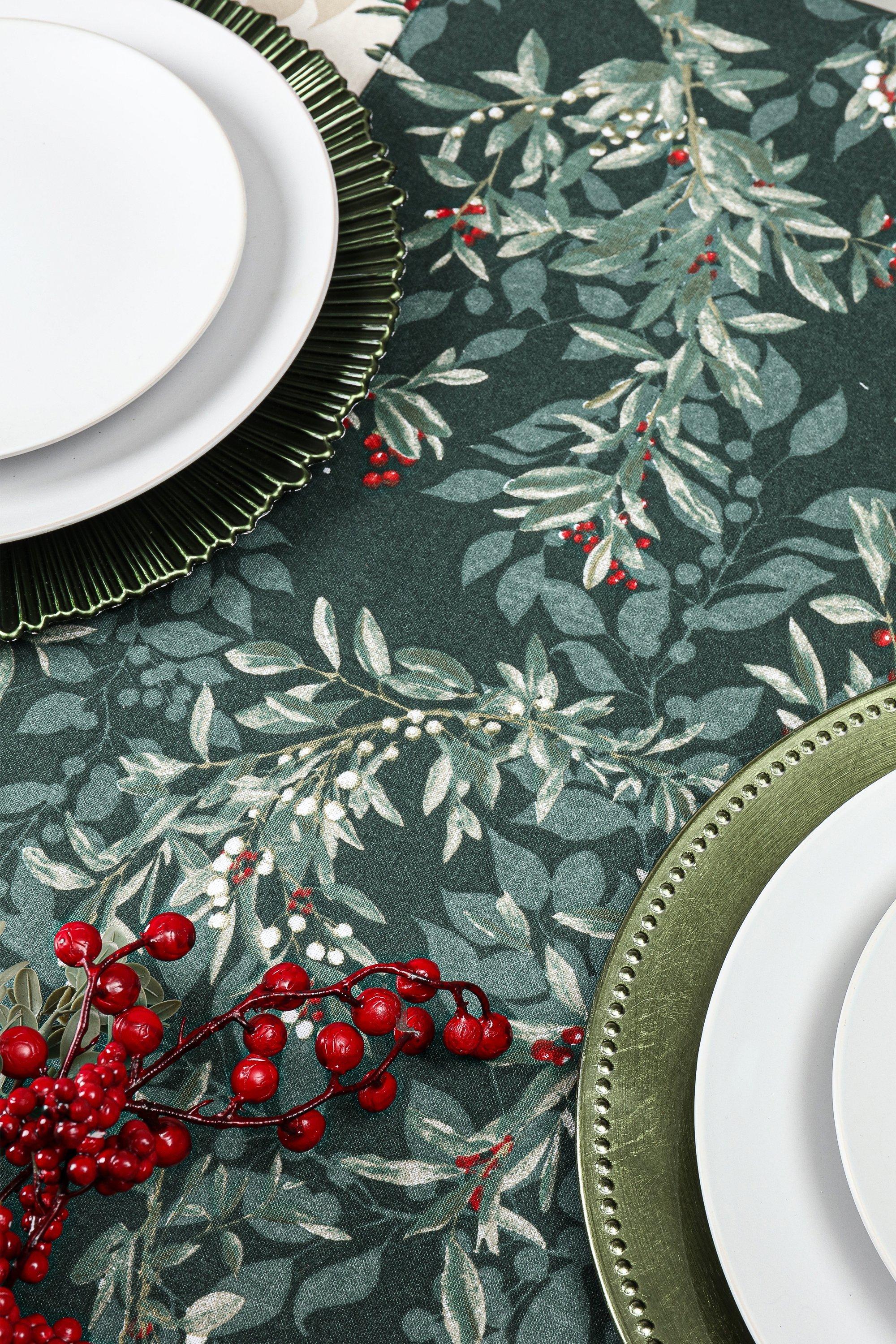 Opulent Mistletoe Table Runner