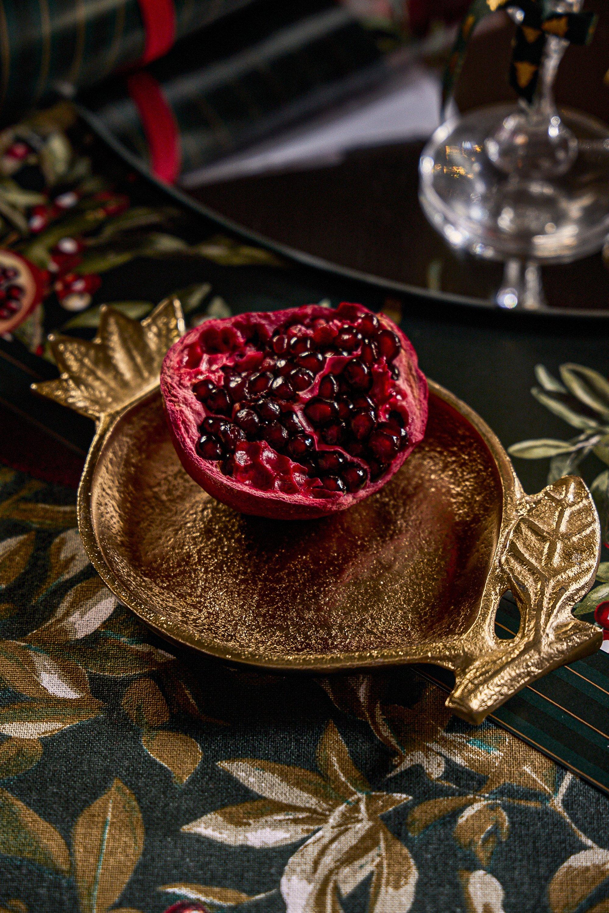 Opulent Pomagranate Metal Tray