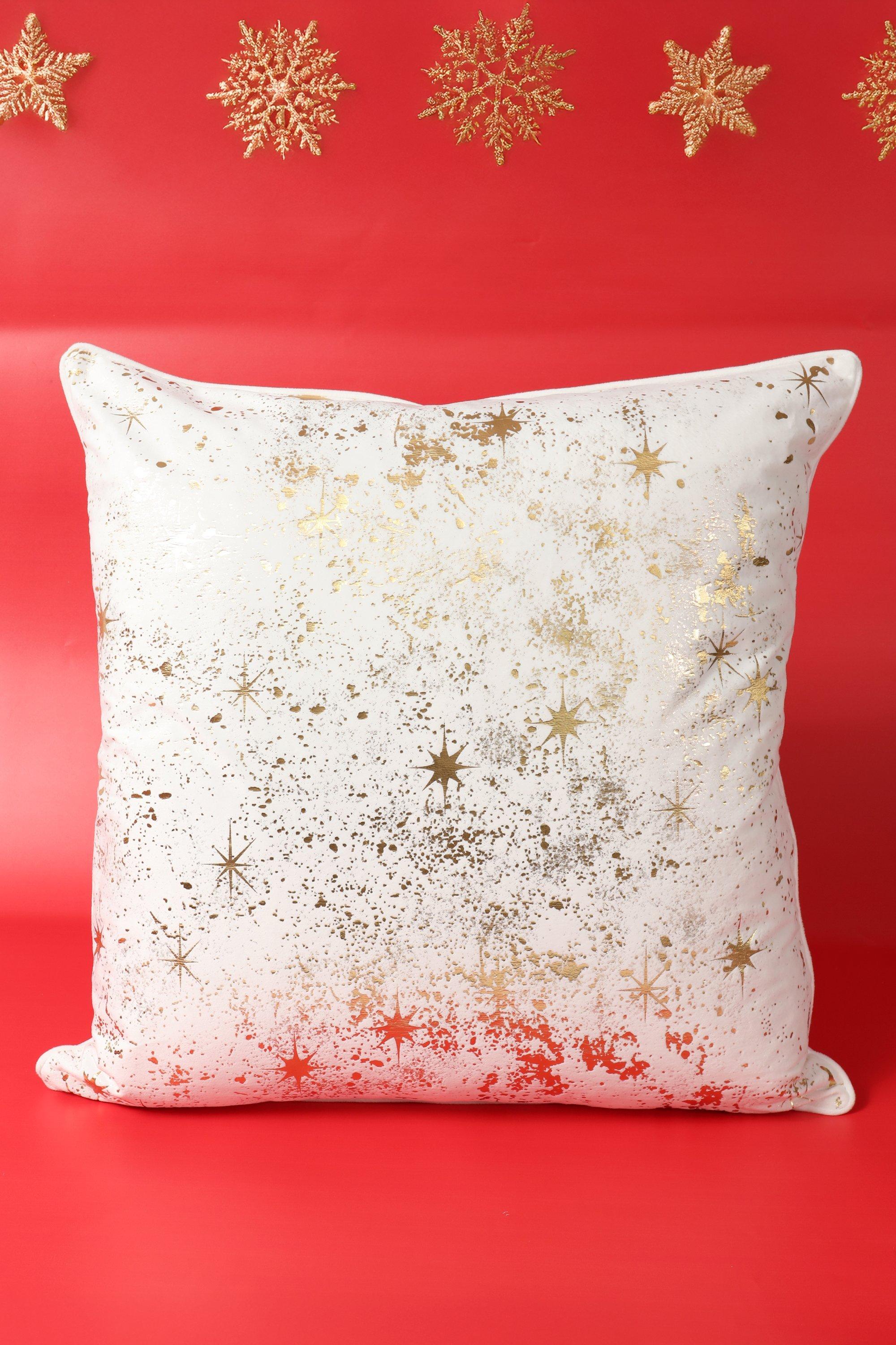 Christmas Printed Fleck Scatter Cushion, 60x60cm