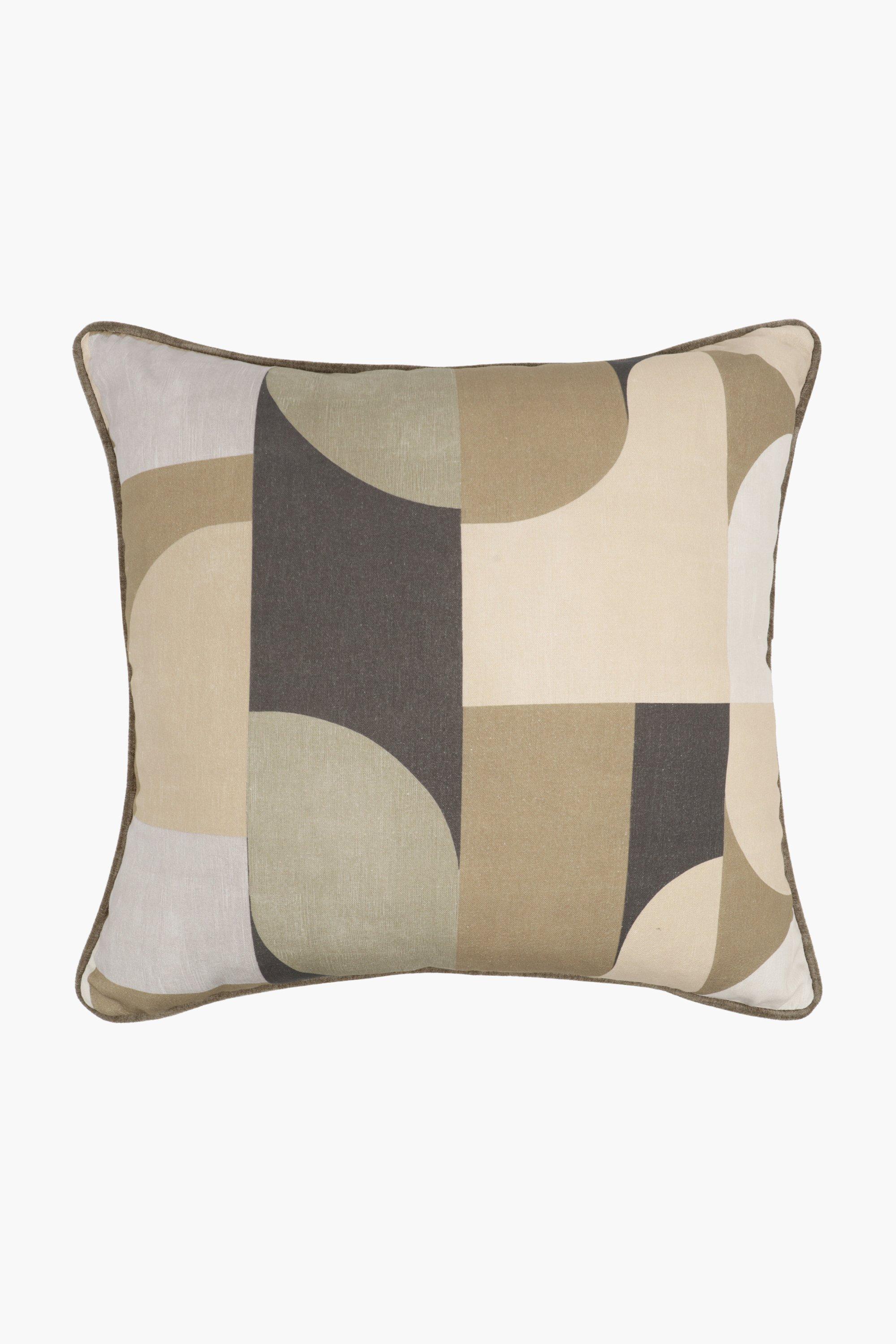 U+g Printed Textured Sai Abstract Feather Filled Scatter Cushion, 60xx60cm