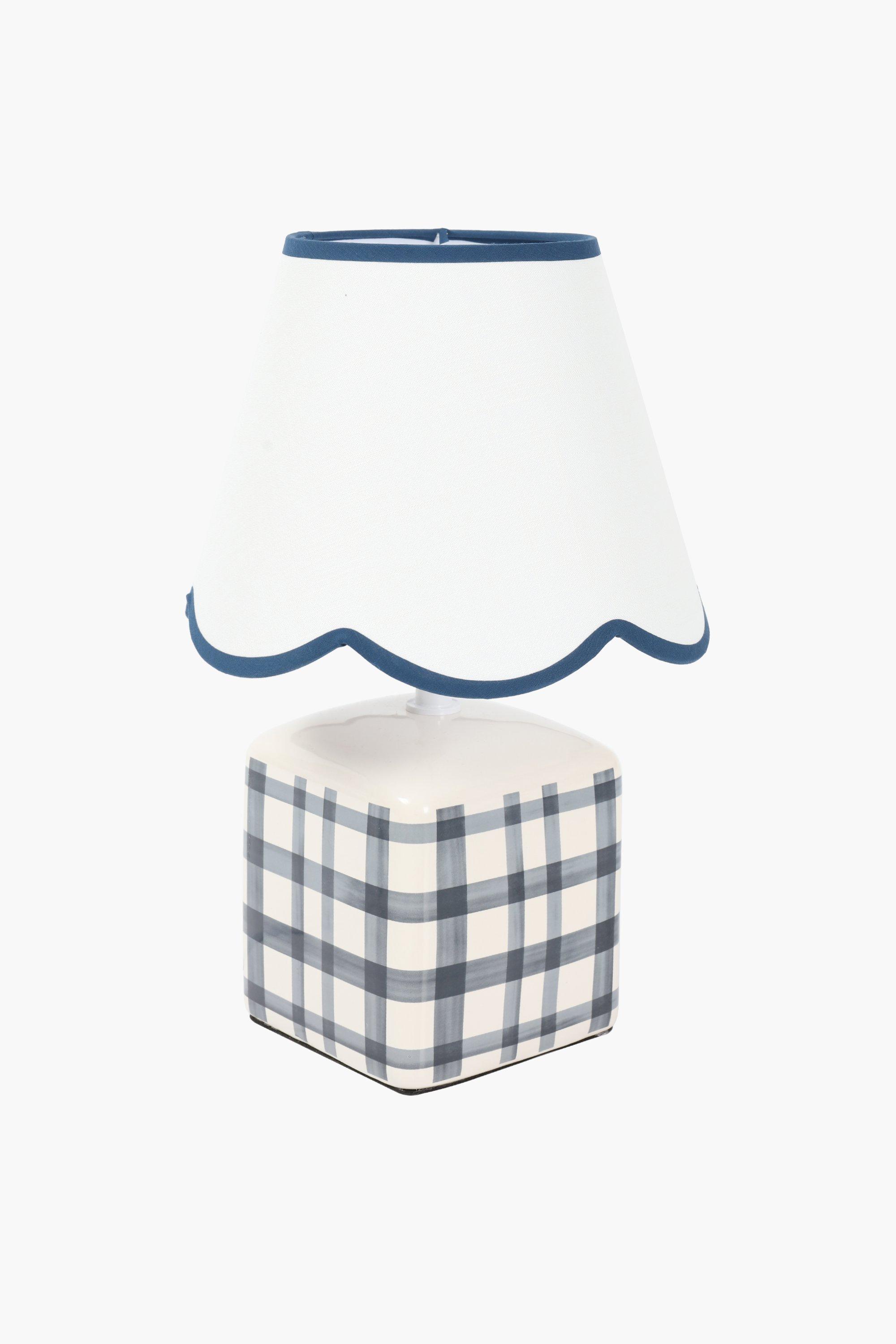 Sqaure Check Ceramic Lampset, E14