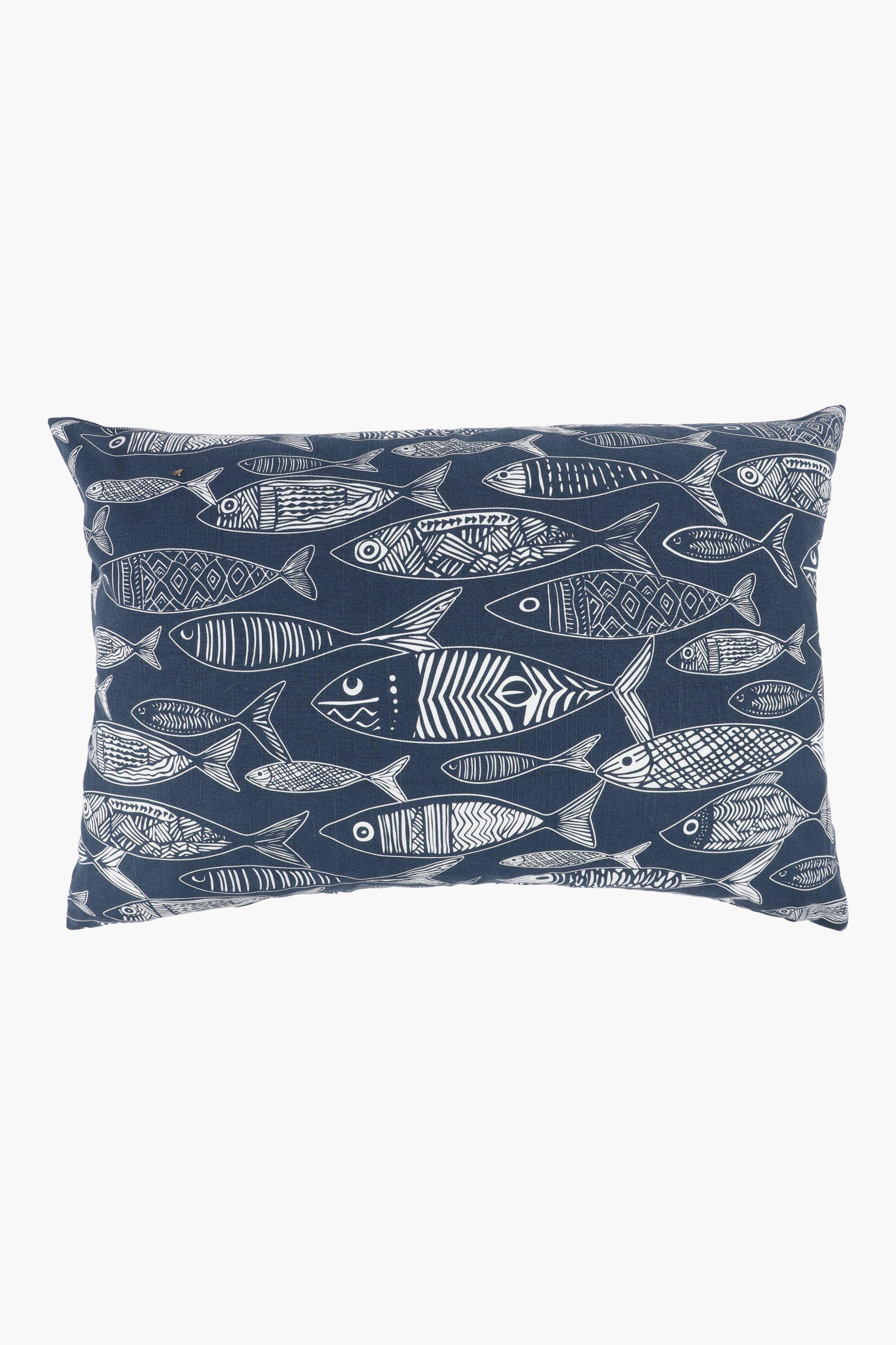 Printed Uvongo Fish Scatter Cushion, 40x60cm