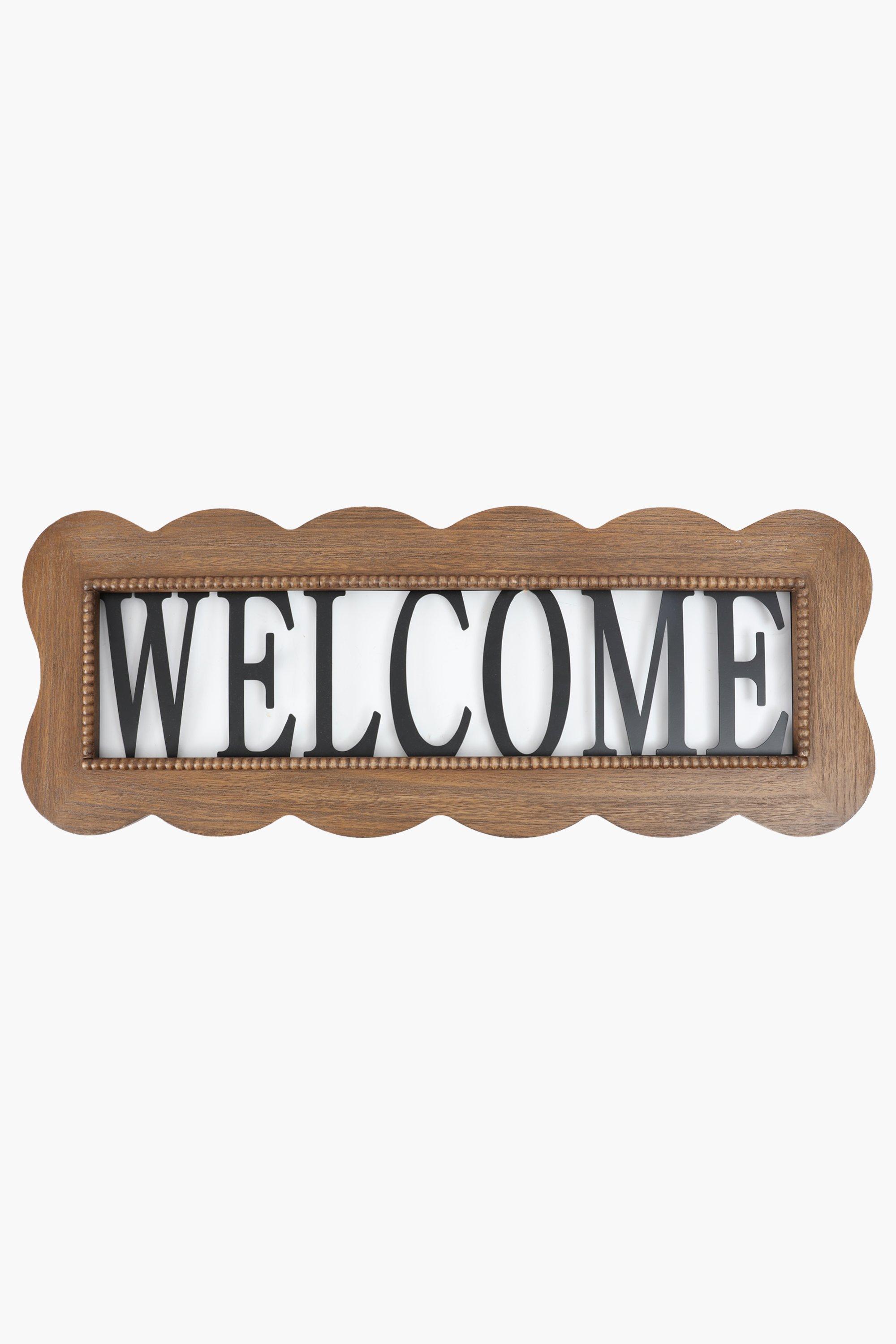 Dimensional Welcome Scallop Sign, 30x80cm