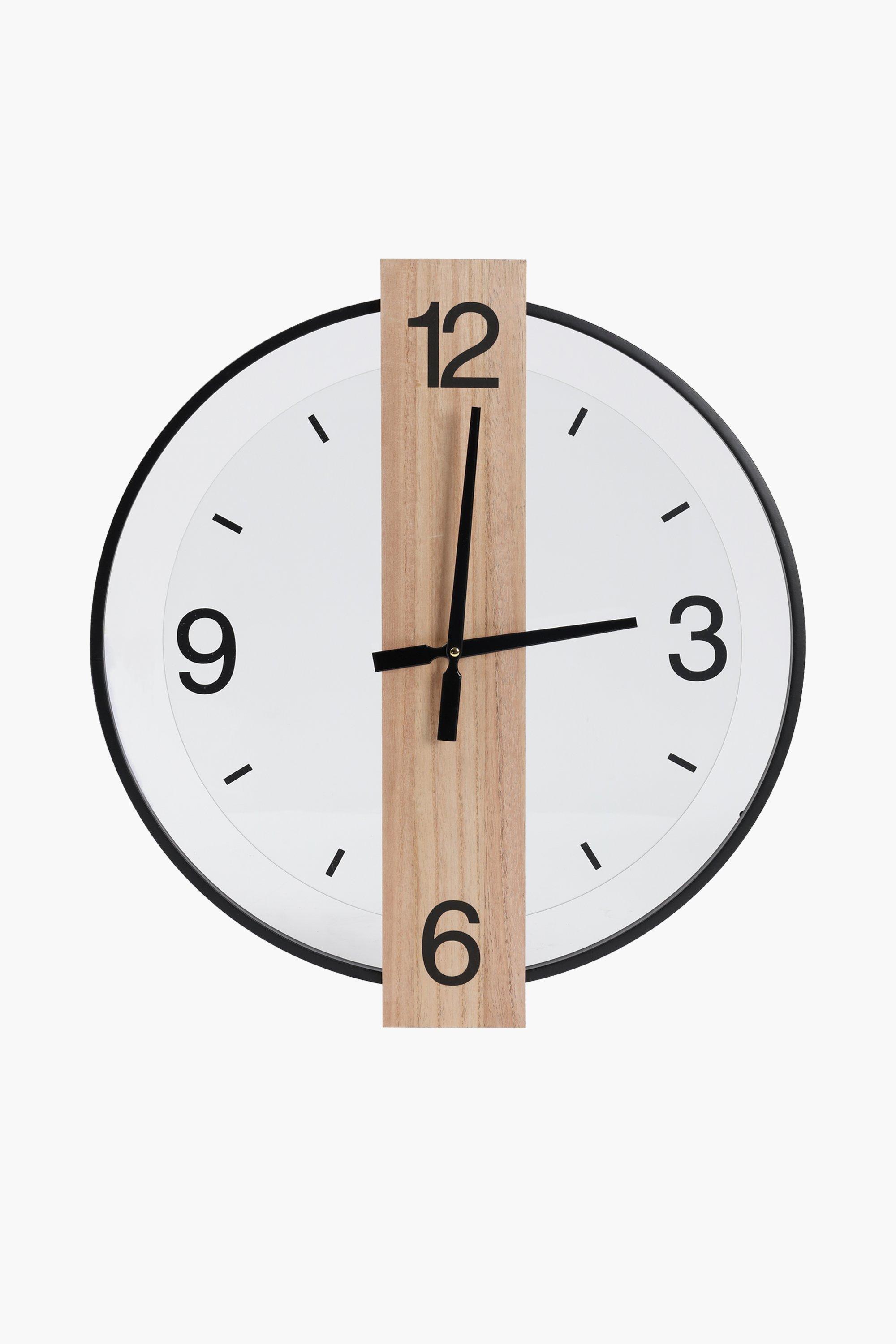 Wood Detail Urban Clock, 60cm