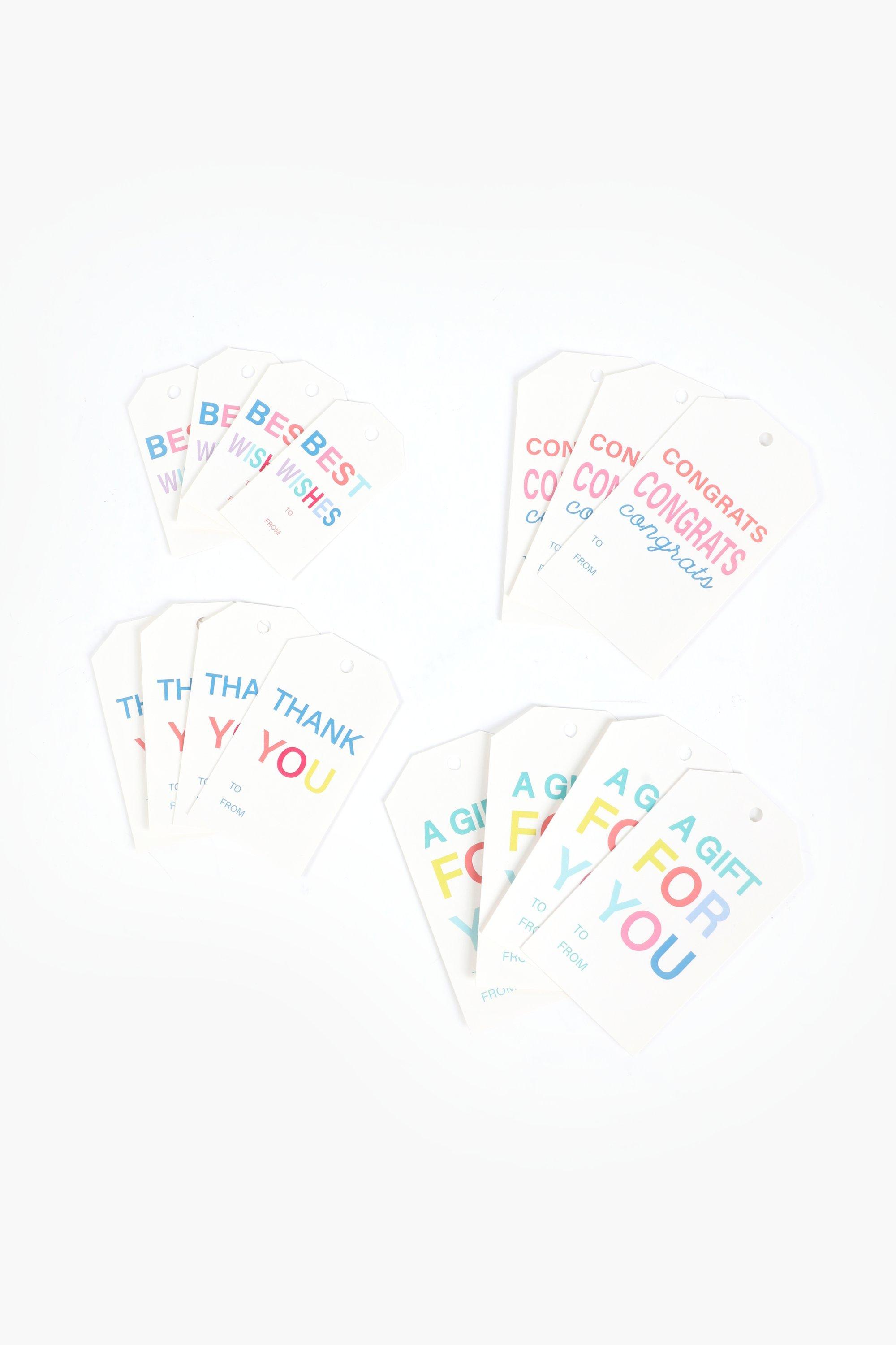 15 Pack Colourful Tag Set