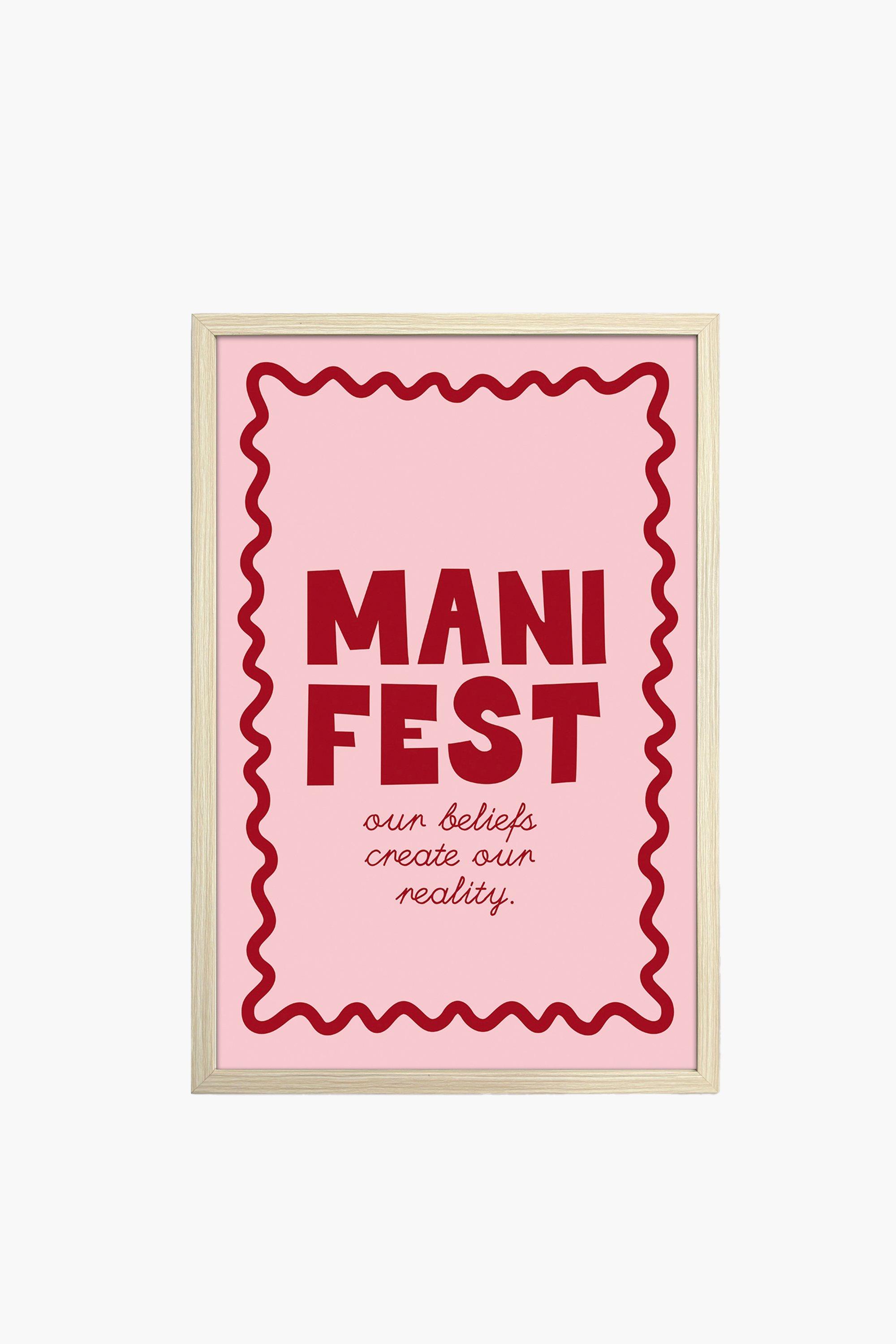 Framed Manifest Canvas, 40x60cm
