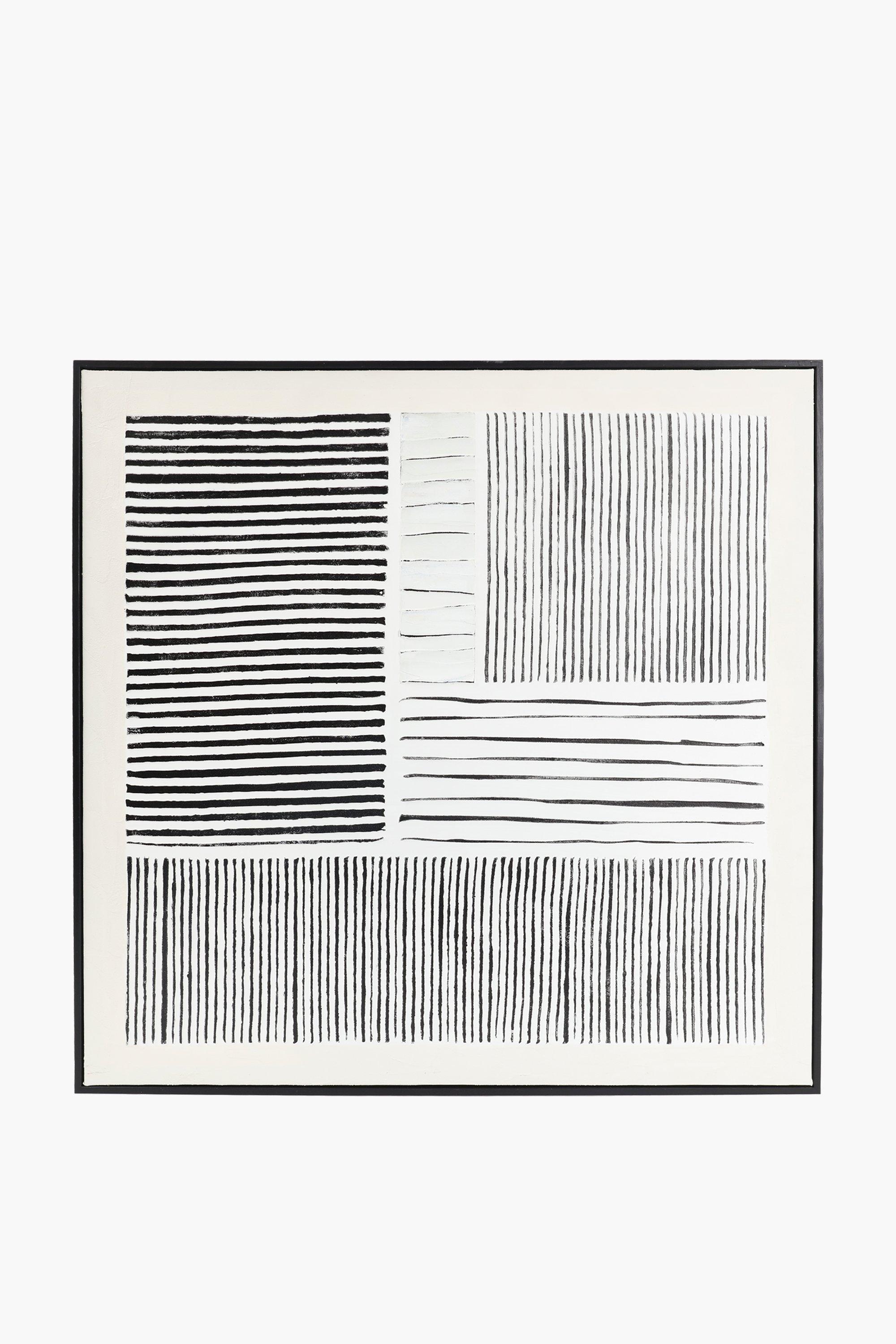 Monchrome, Text Lines, 90x90cm
