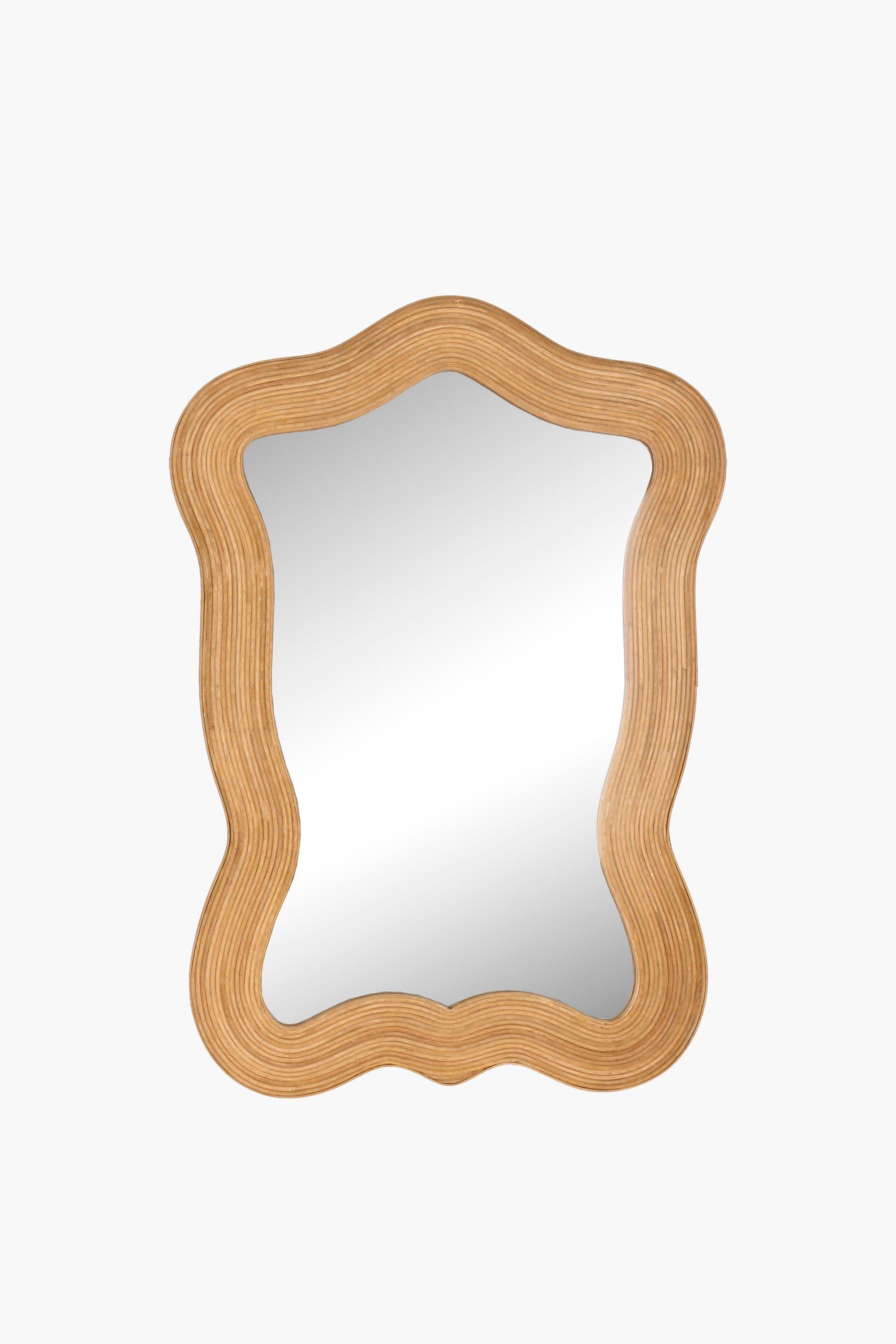 Bamboo Curvy Mirror 70x100cm