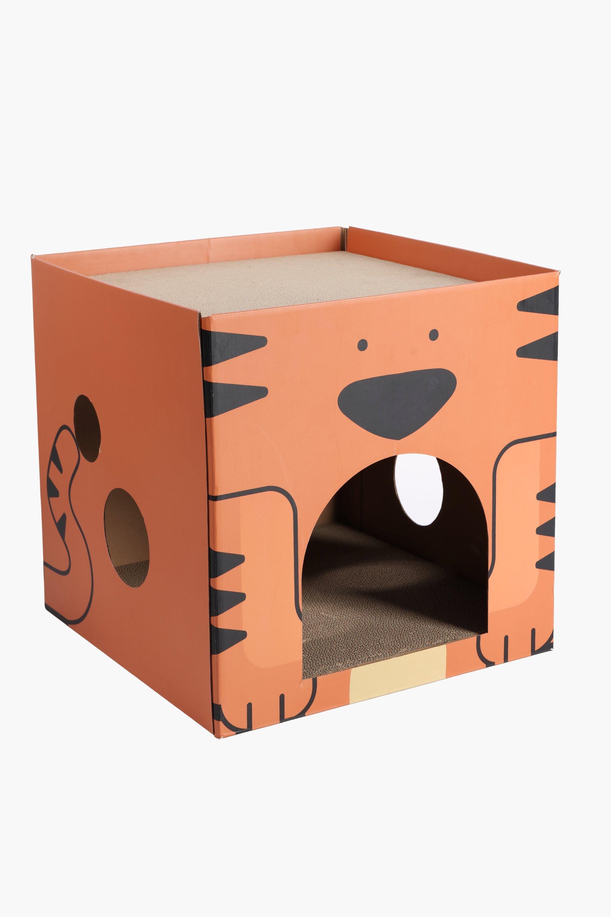 Cat Square Tiger House Box