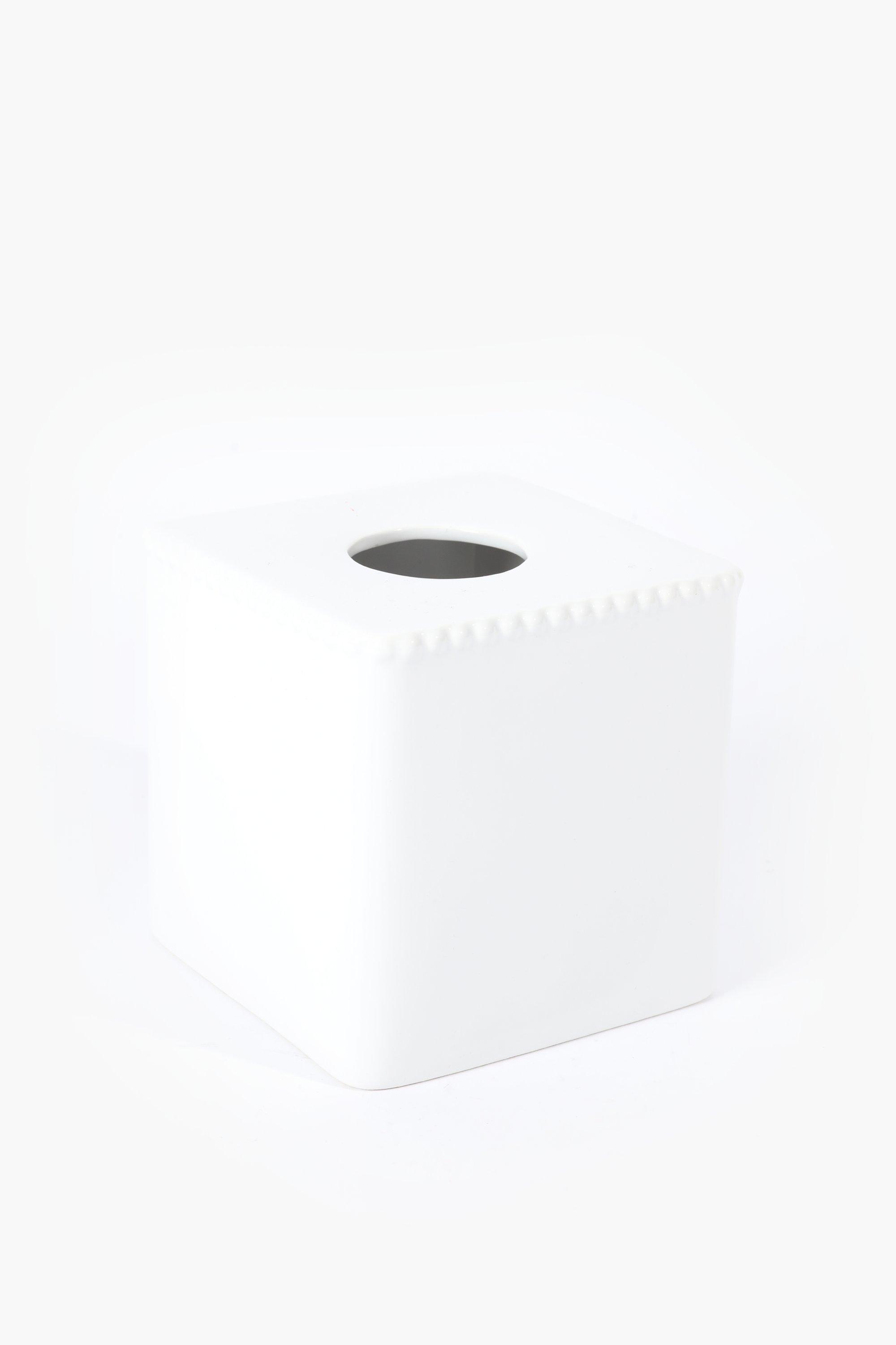 Ceramic Bobble Trim Tissue Box