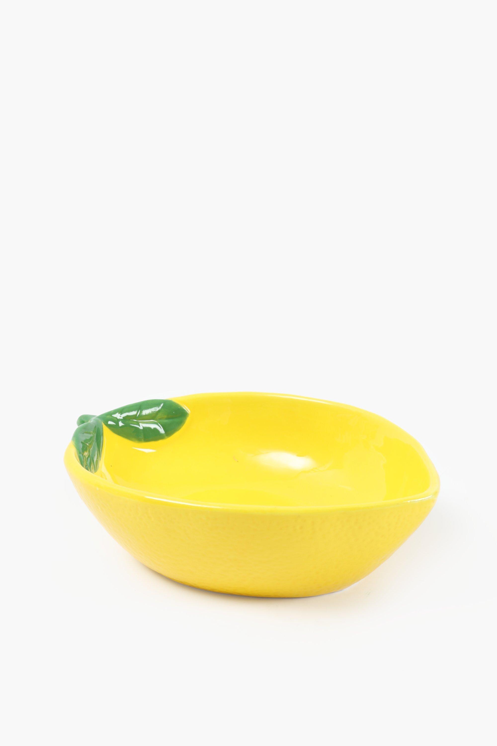 Lemon Leaf Serving Bowl