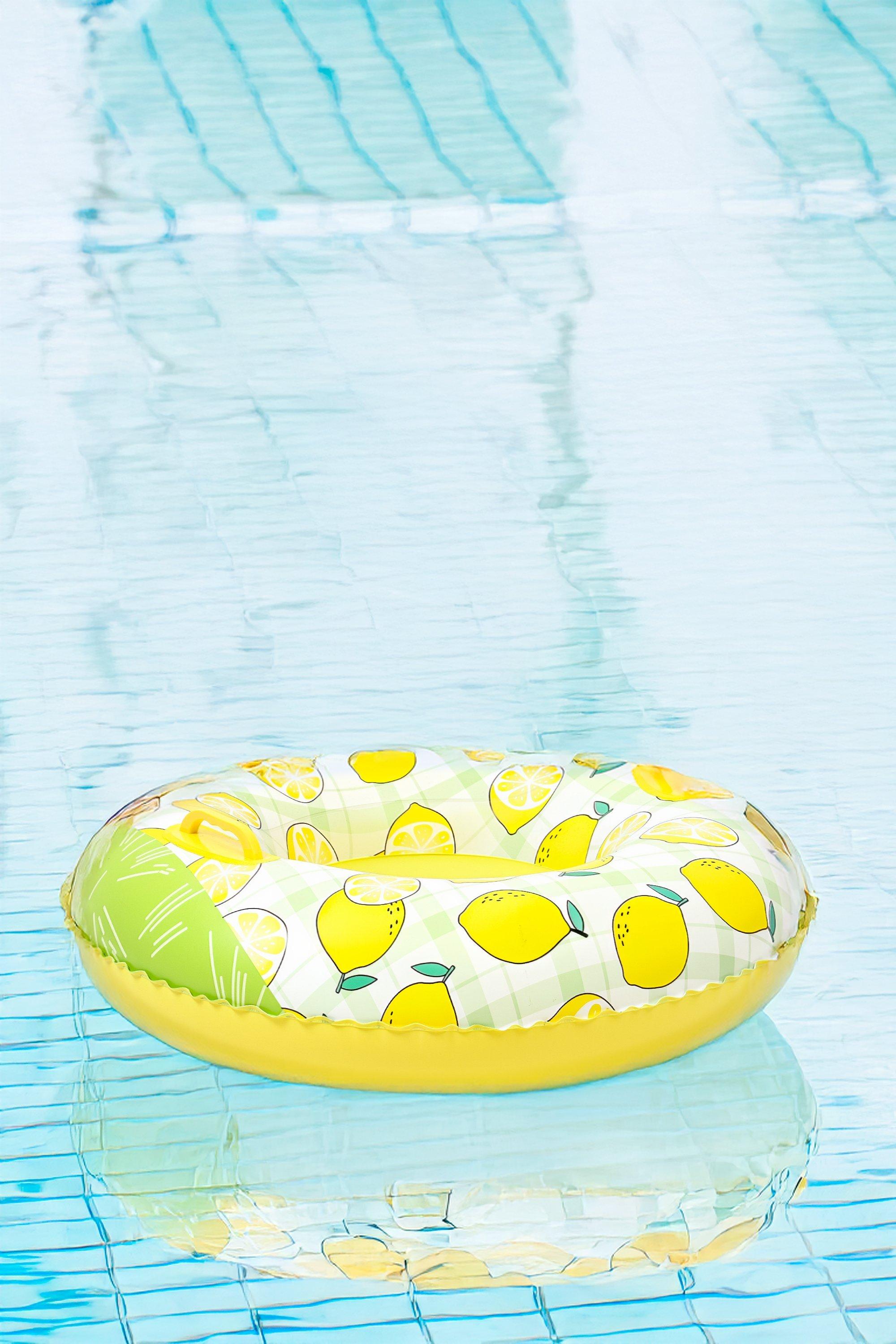 Inflatable Lemon Pool Ring, 93cm