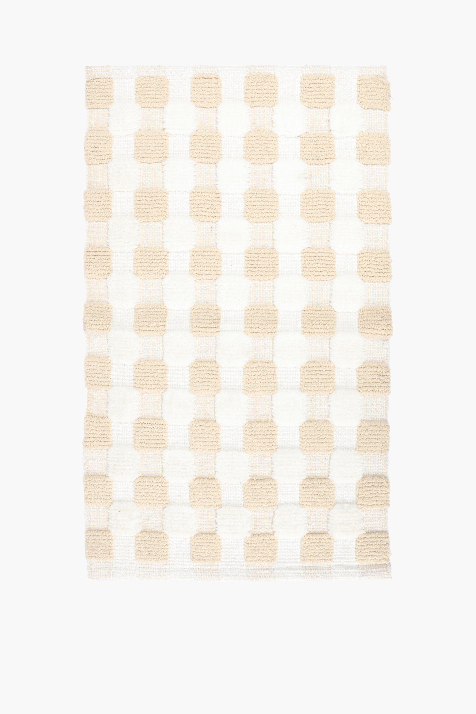 2 Tone Checkered Bath Mat, 50x80cm