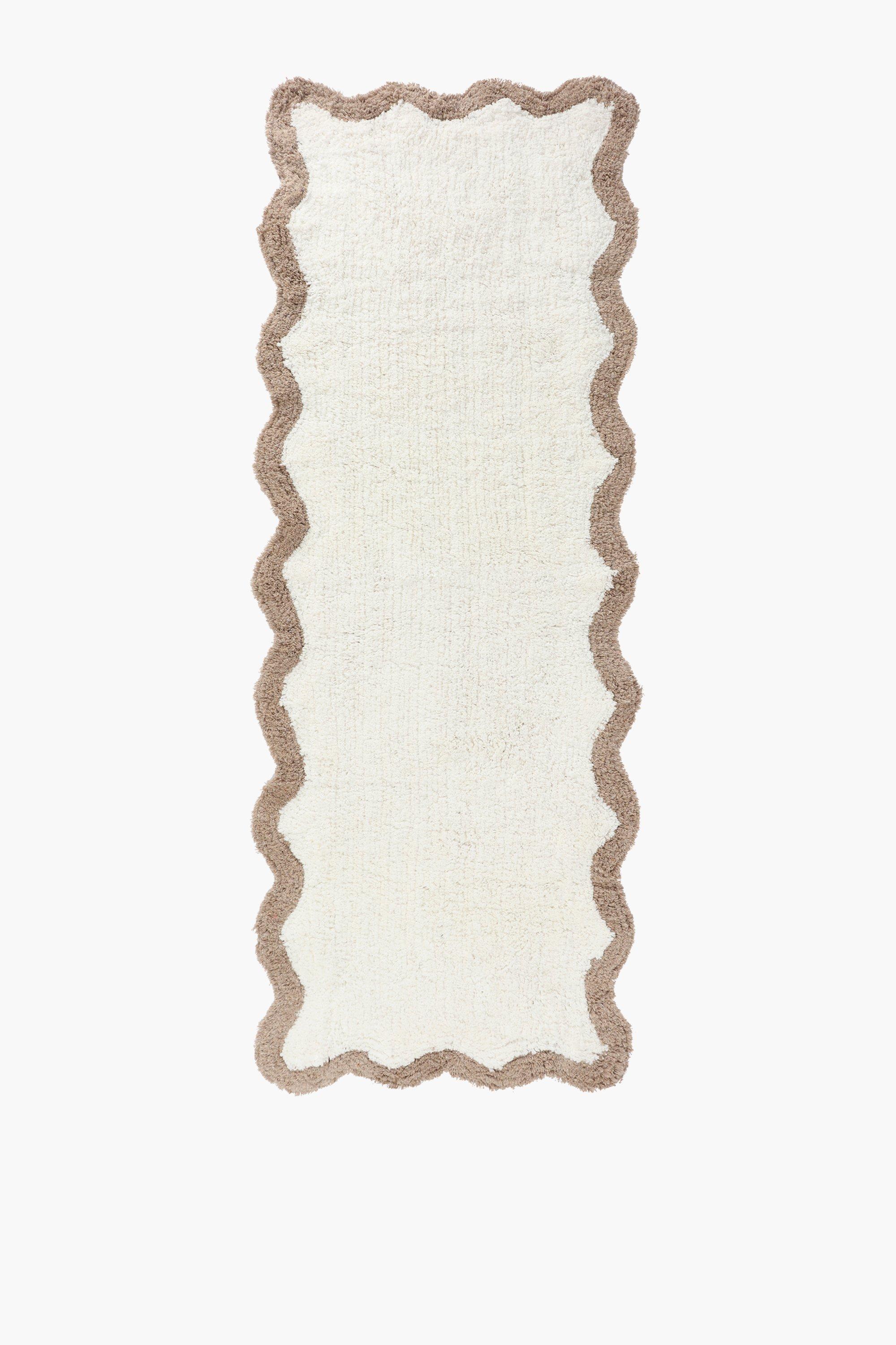 2 Tone Scallop Bath Runner, 50x150cm