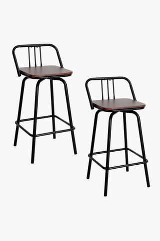 2 Pack Verve Swivel Nook Stools