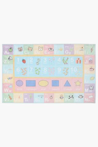Alphabet Flannel Rug, 70x110cm