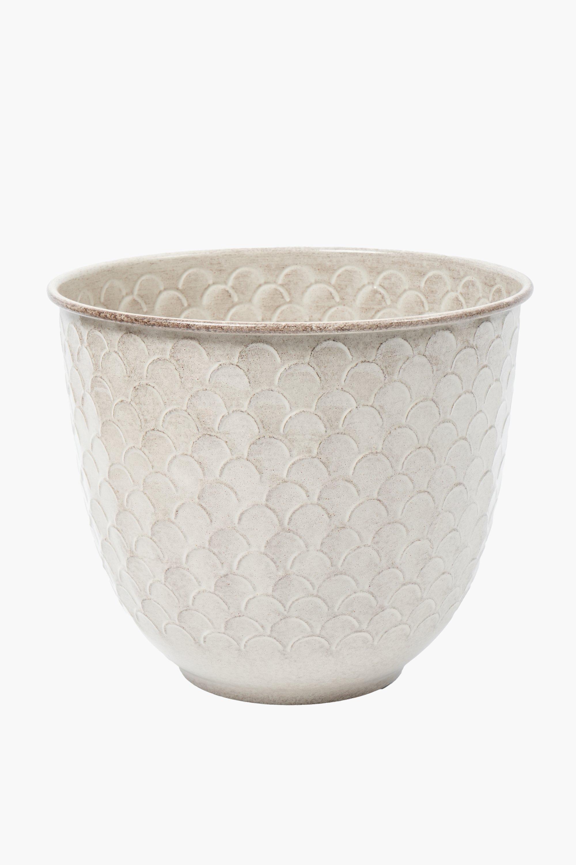 Scallop Metal Planter, 36x33cm