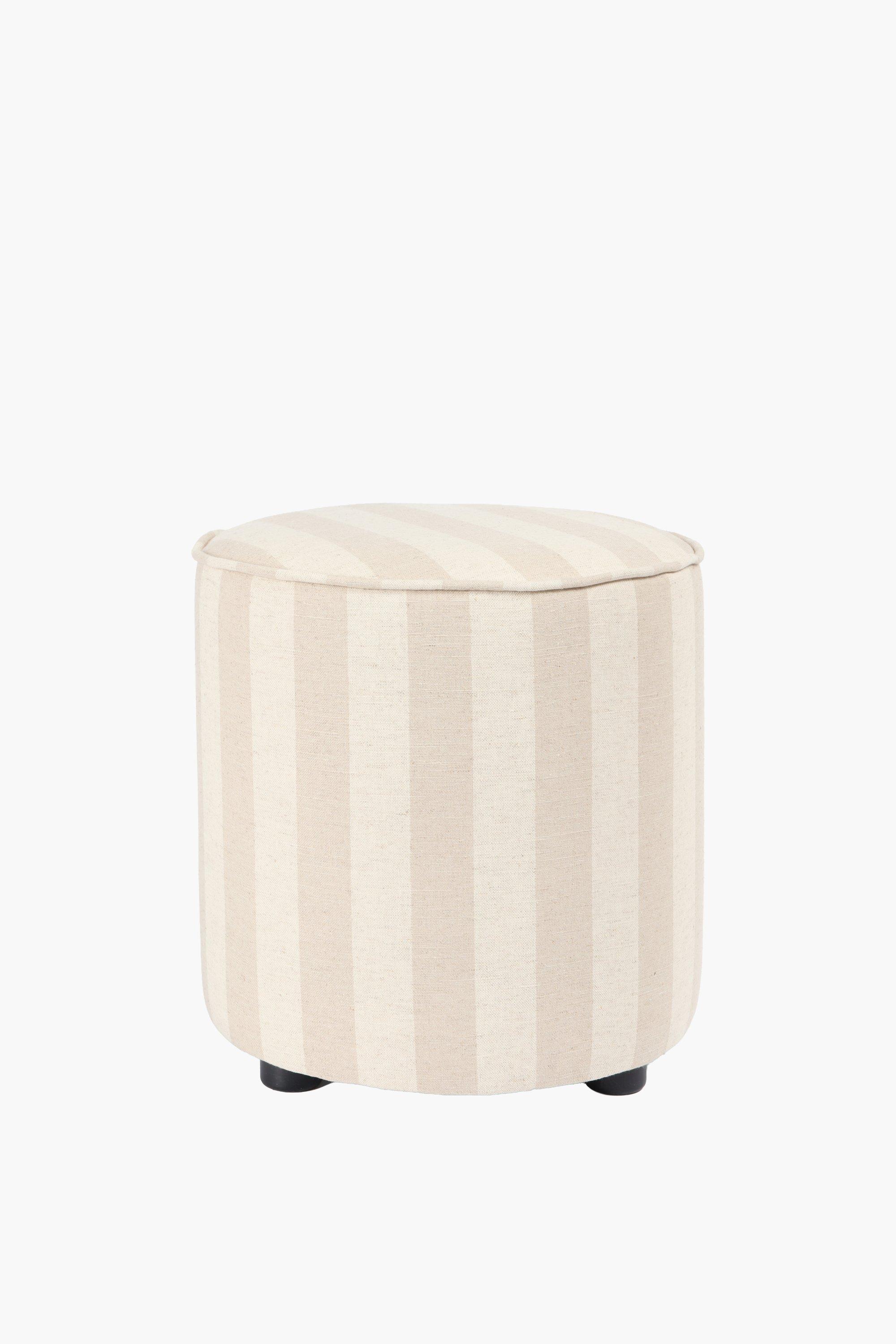 Stripe Round Ottoman