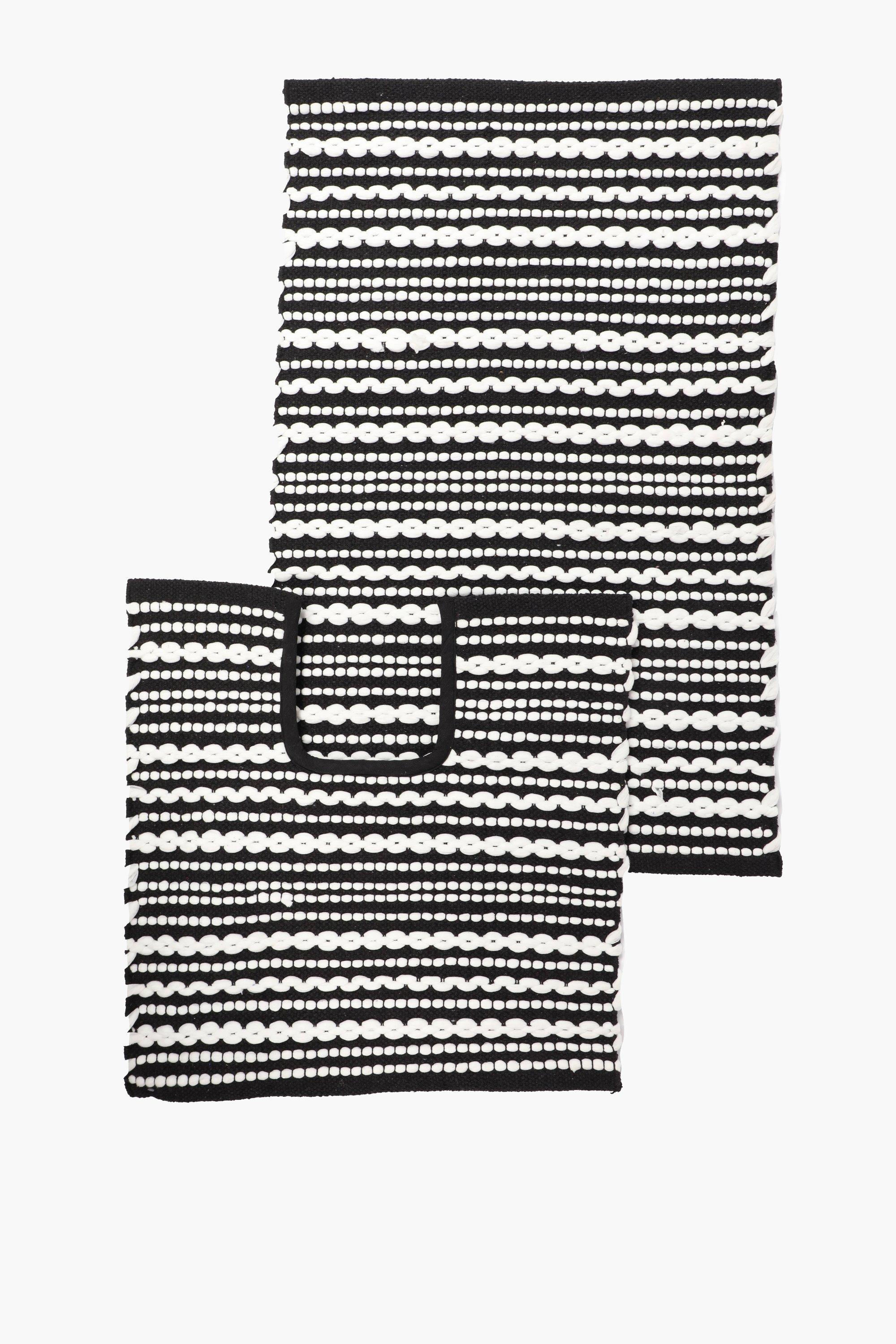2 Piece Paper Chindi Woven Bath Mat Set