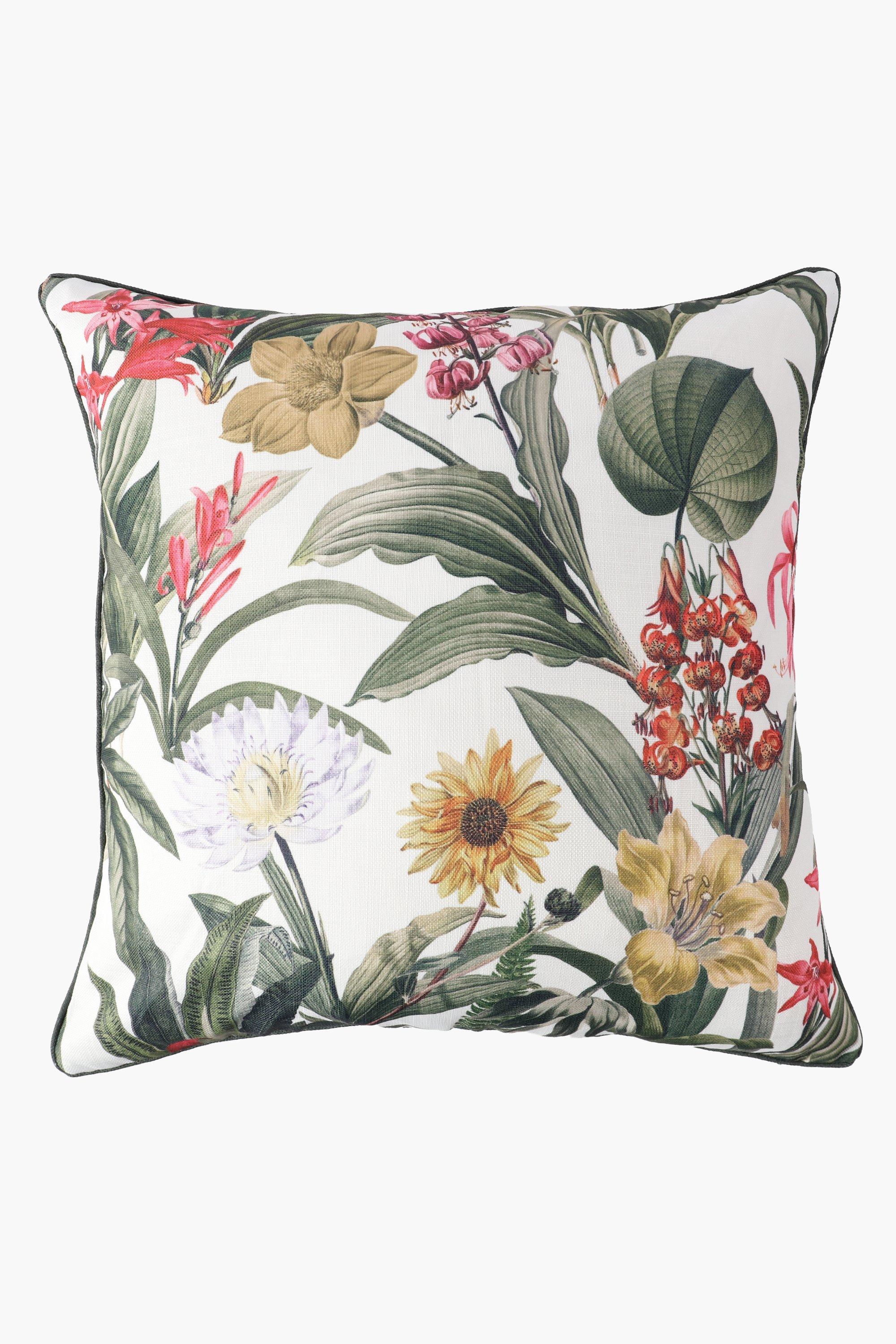 Printed Piper Floral Feather Filled Scatter Cushion, 60x60cm