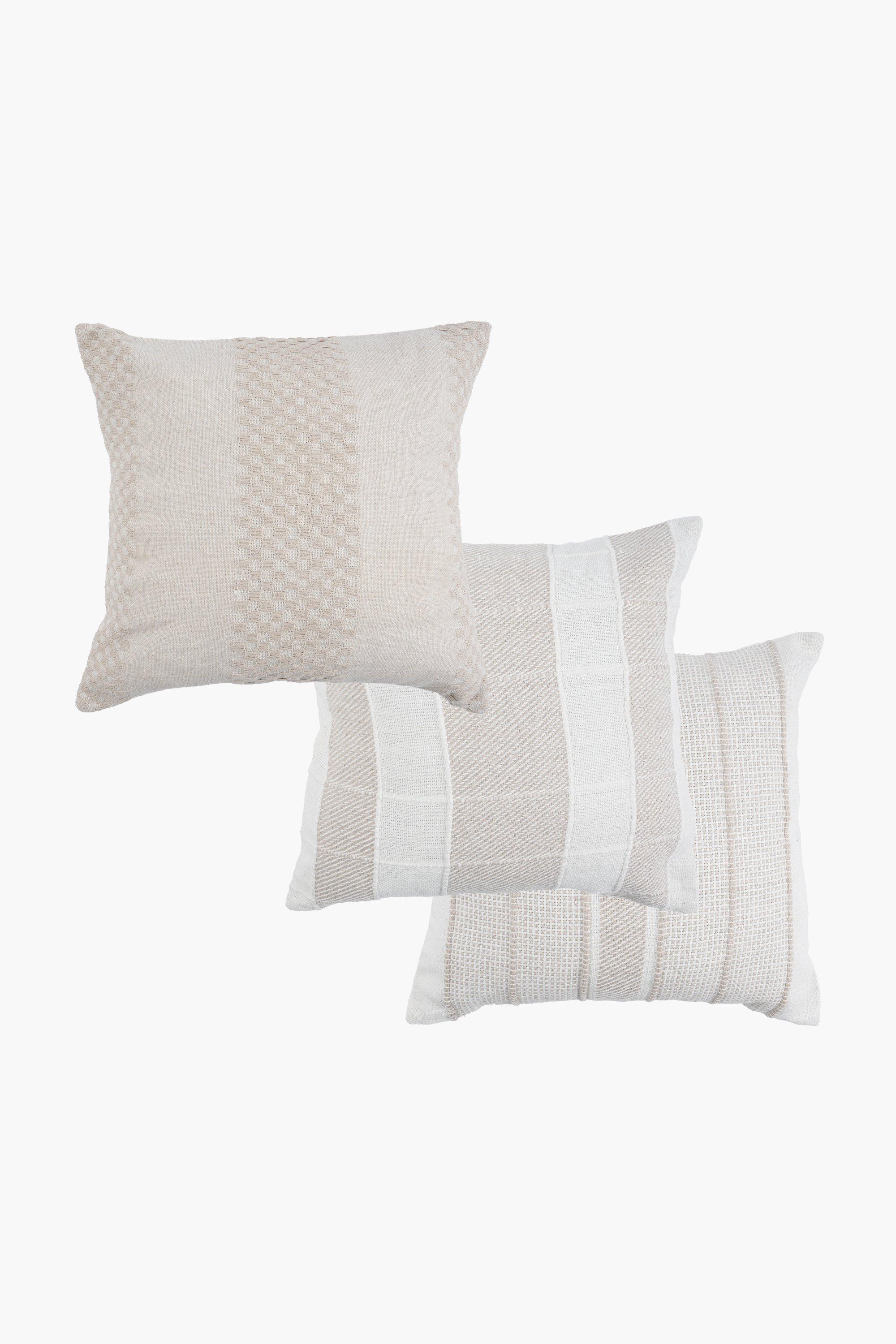 3 Pack Textured Geometric Scatter Covers Only, 45x45cm