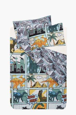 Soft Touch Hardy Comic Dino Comforter Set
