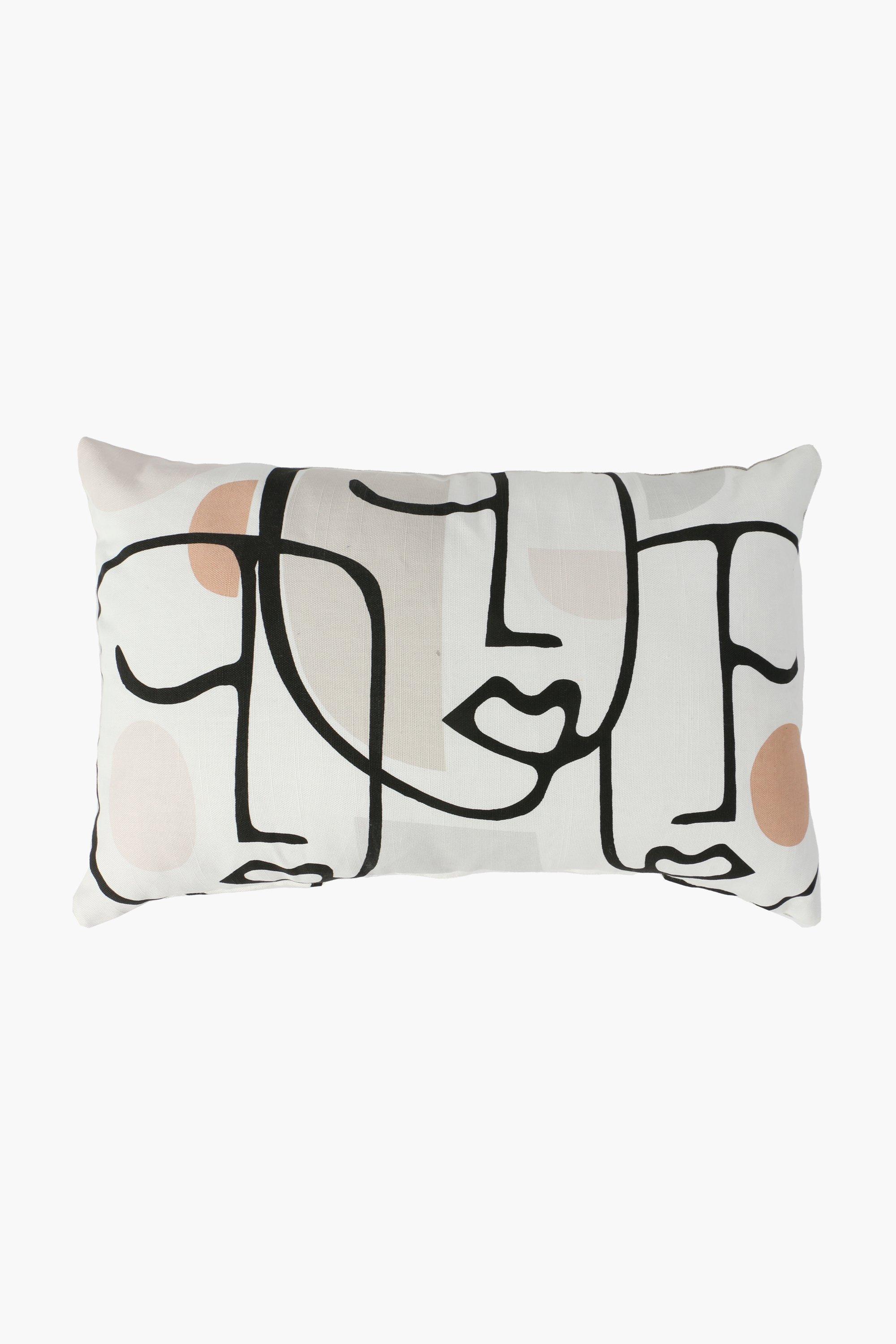 Post Modernism Face Scatter Cushion 30x50cm