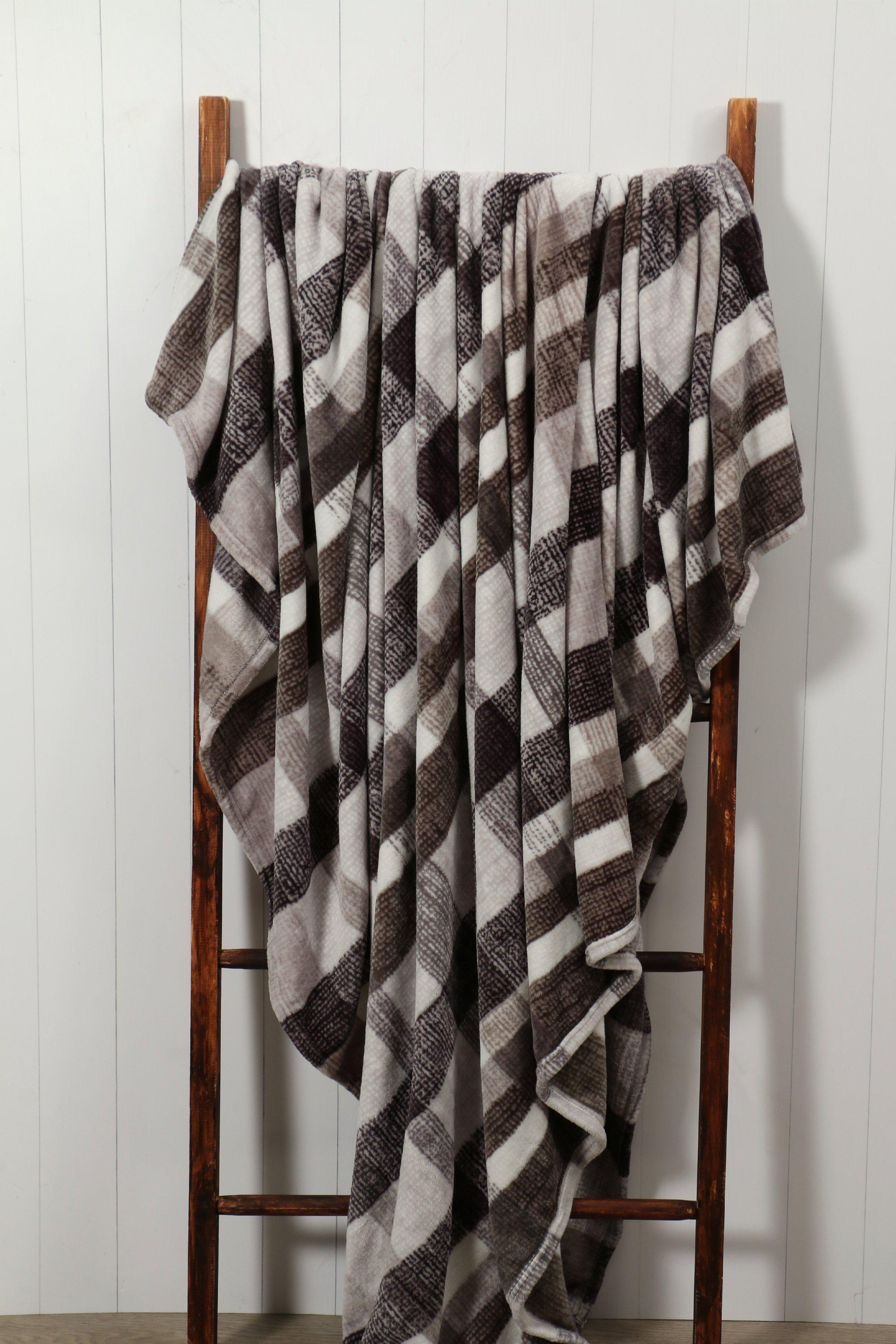 Super Plush Jasper Check Blanket 200x220cm