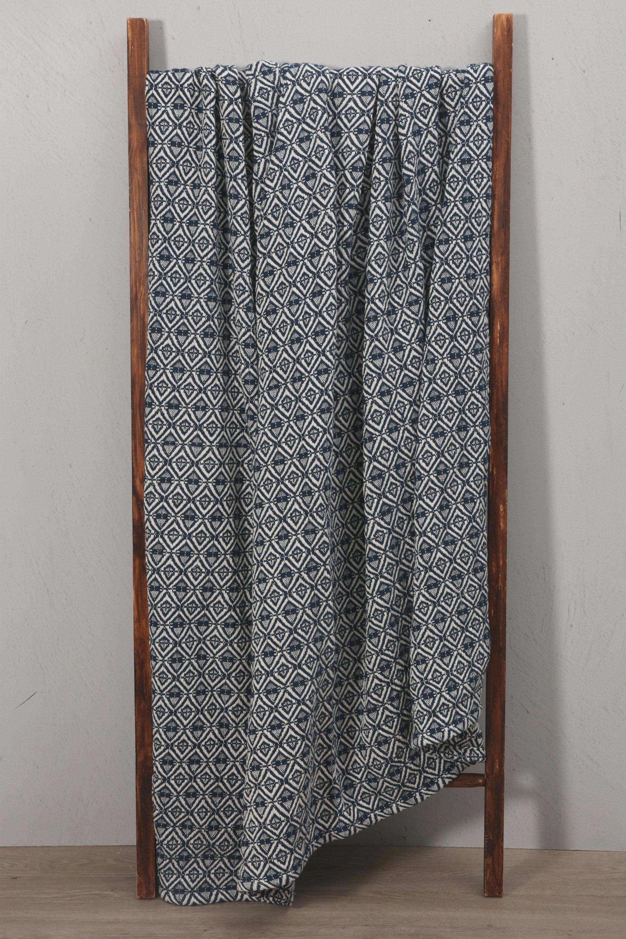 Cotton Geo Throw, 180x220cm