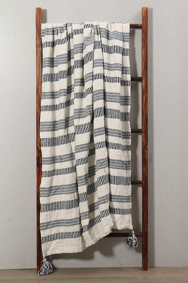 Woven Jacquard Cotton Stripe Throw 140x180cm