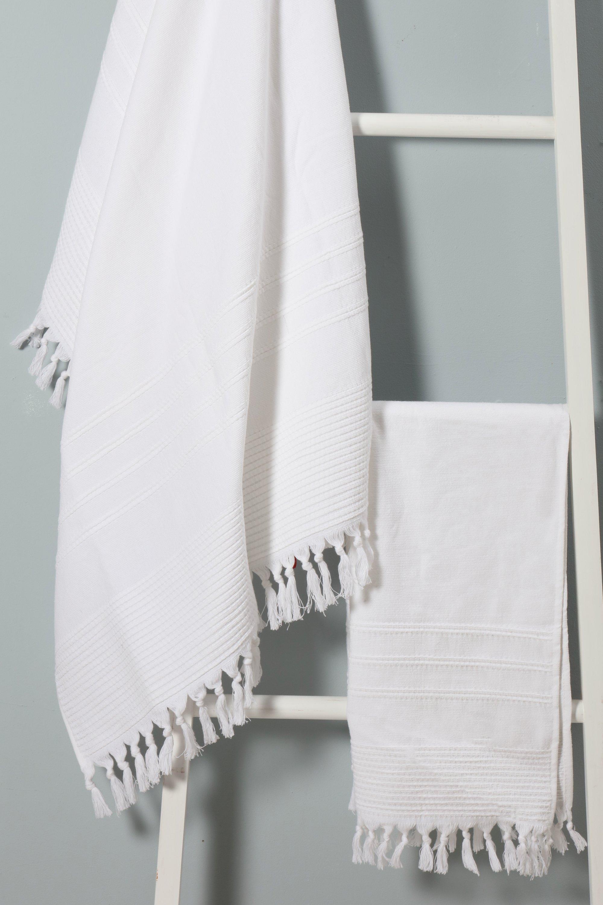 Hamman Waffle Border Towel