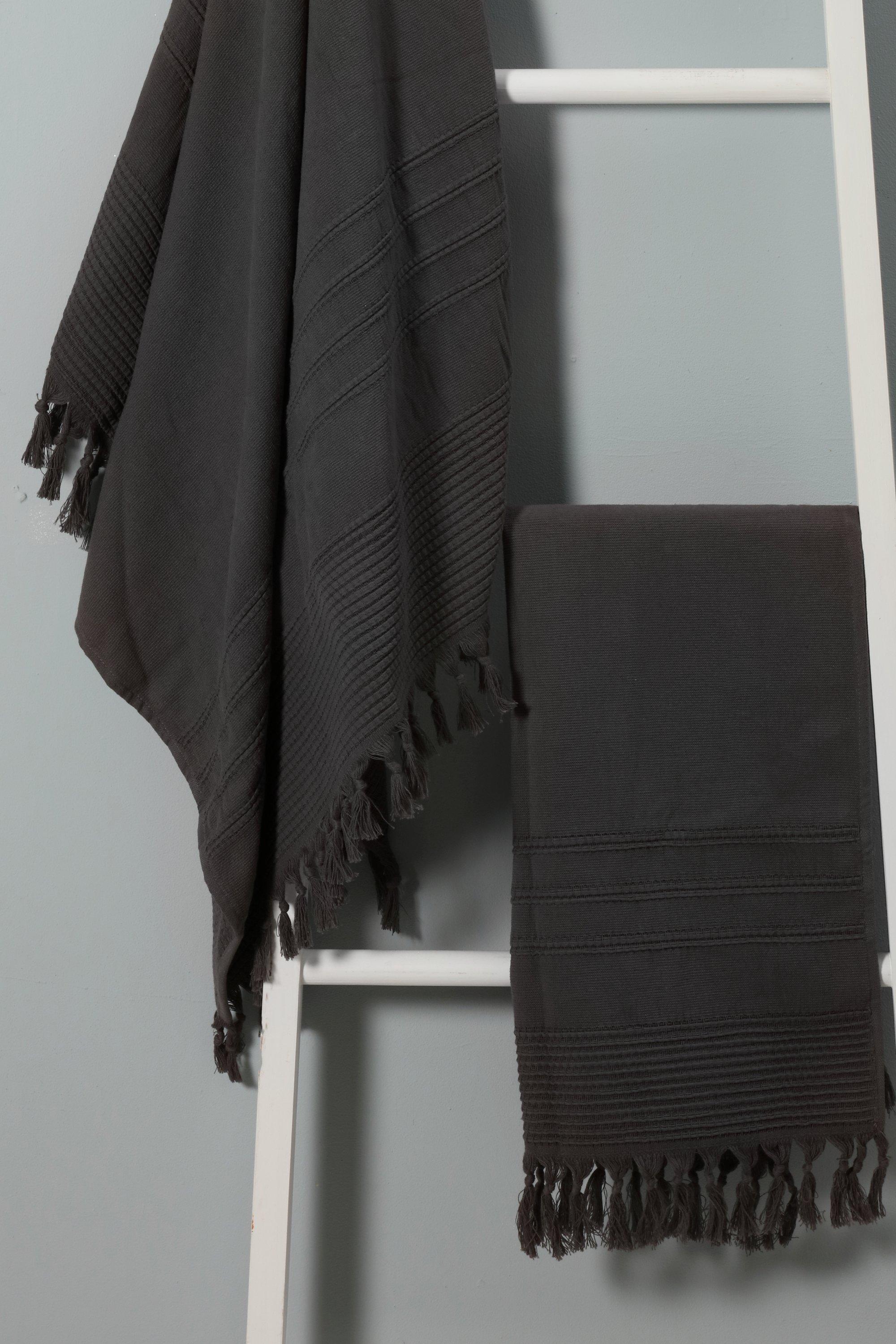 Hamman Waffle Border Towel