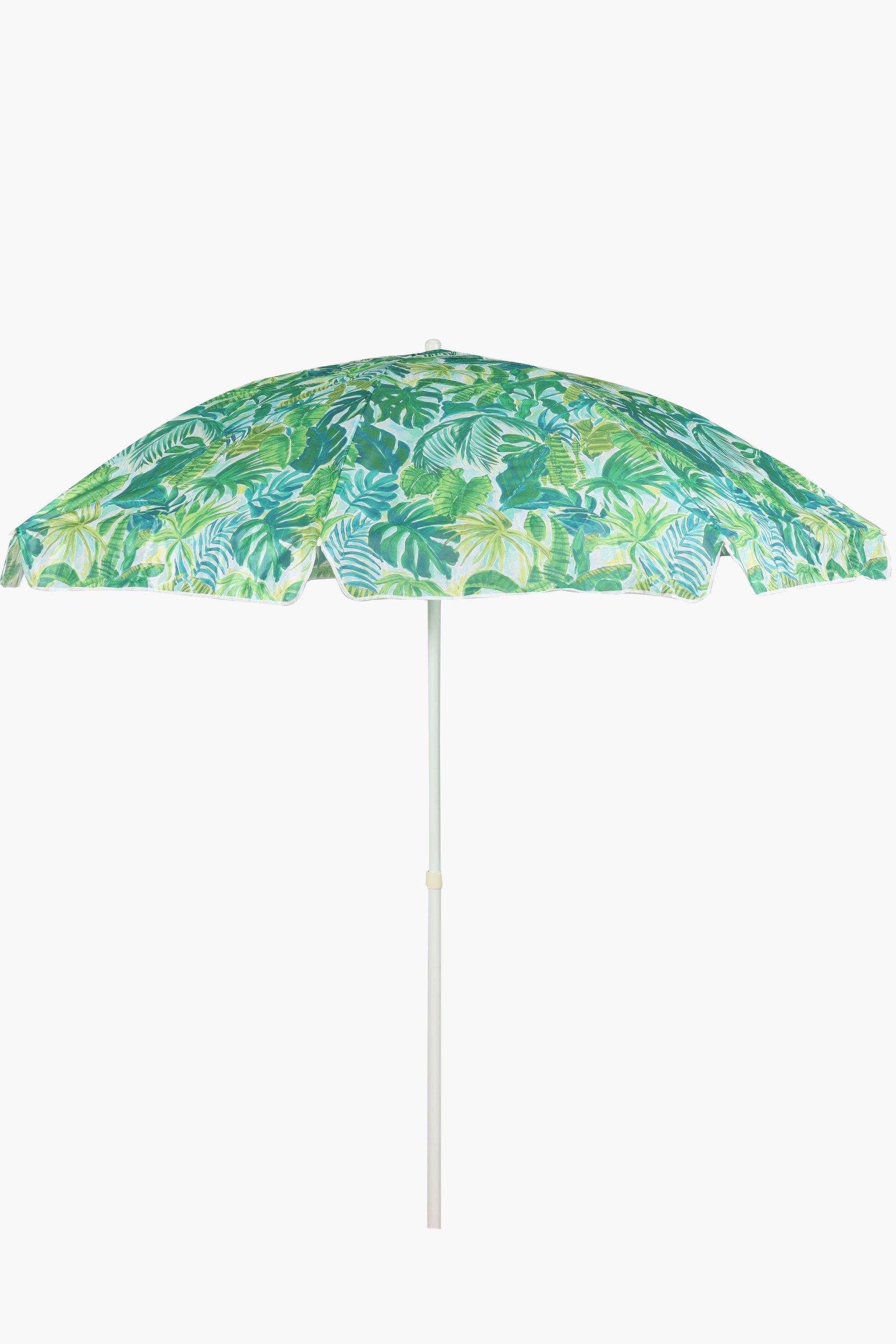 Tropical Leaf Beach Umbrella Extra Large 220CM