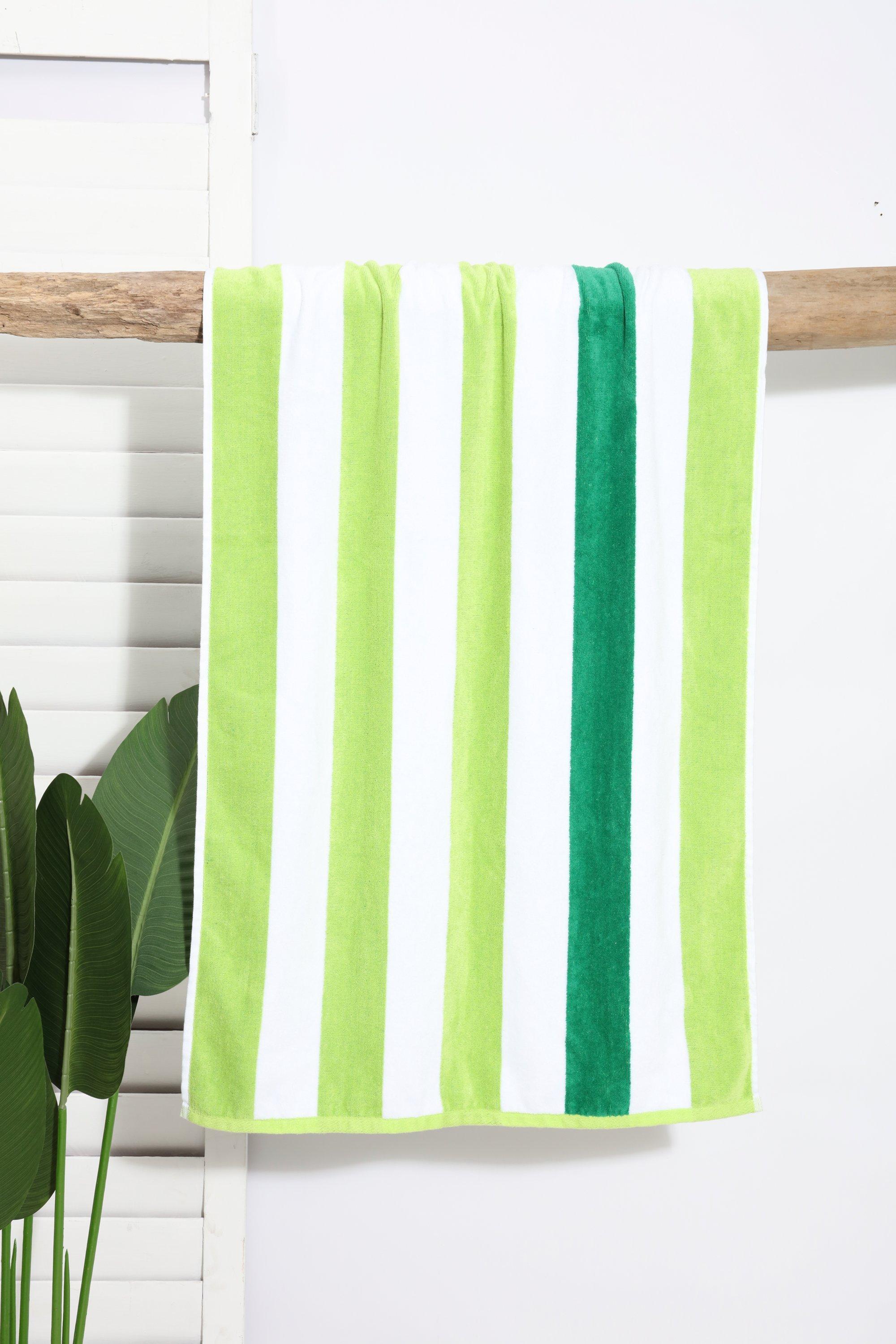 Cotton Cabana Diagonal Classic Stripe Beach Towel, 70x130cm