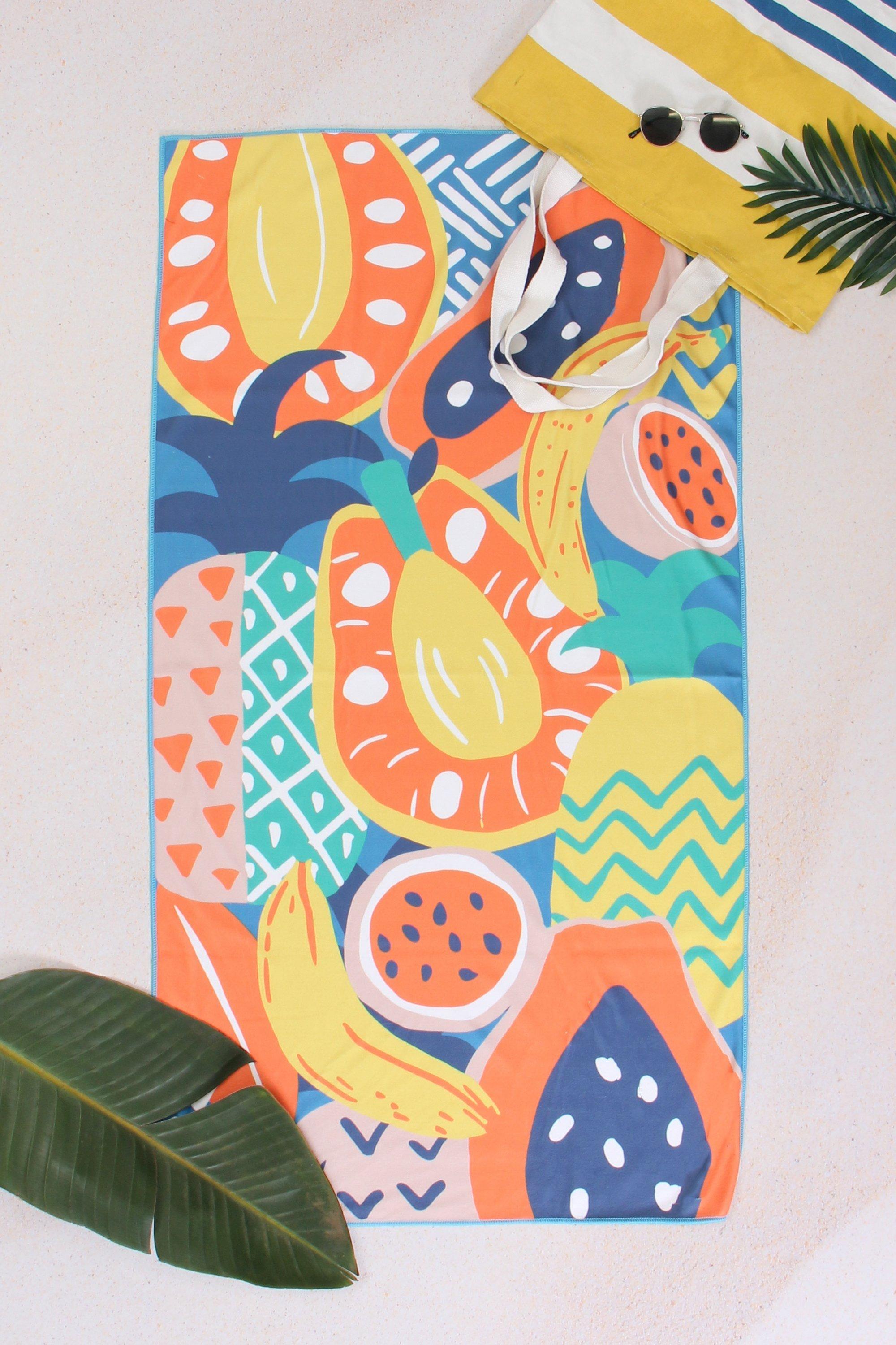 Printed Summer Fruits Beach Towel