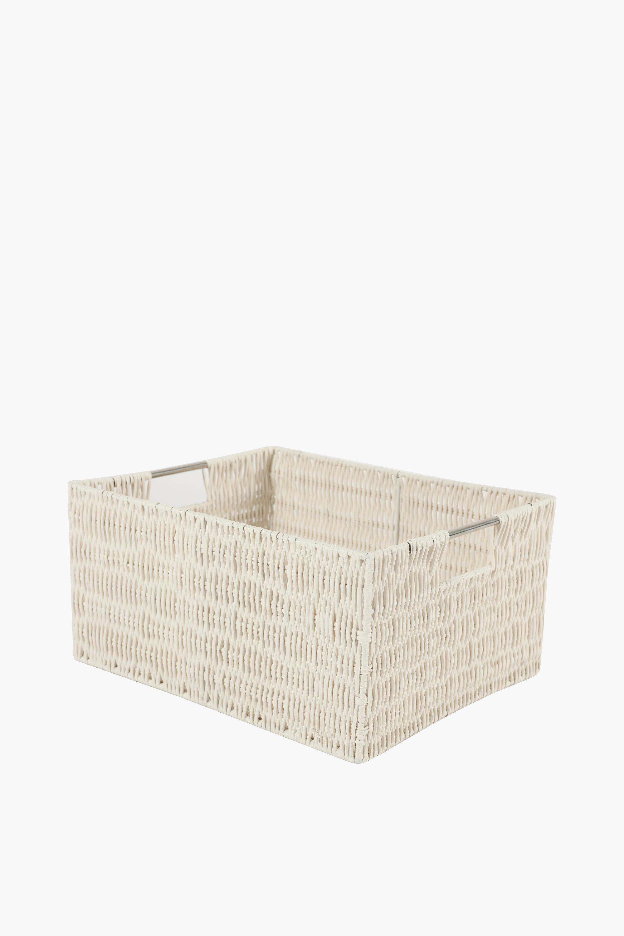 Plastic Woven Utility Square Basket, Extra Large