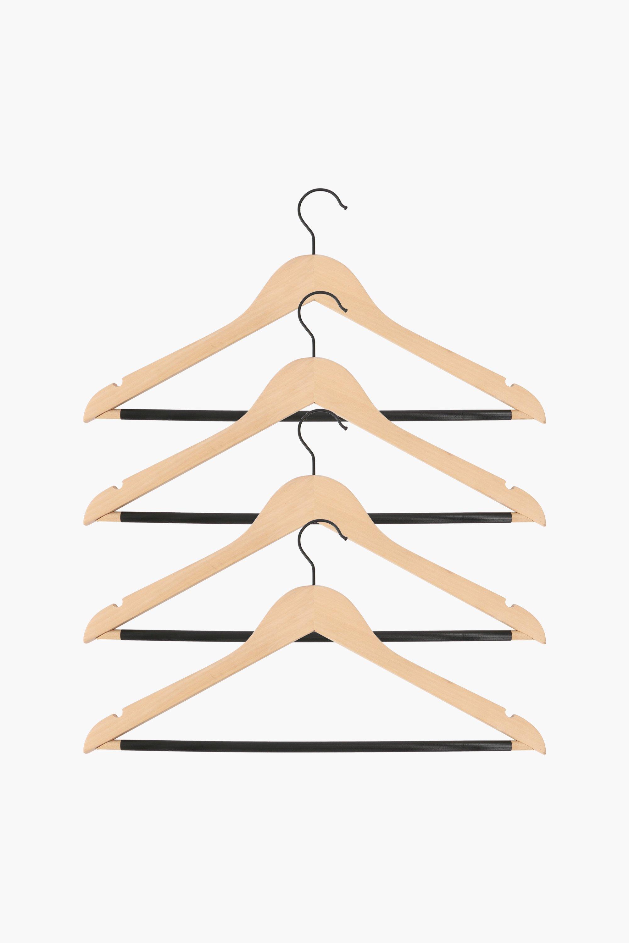 4 Pack Wooden Hangers