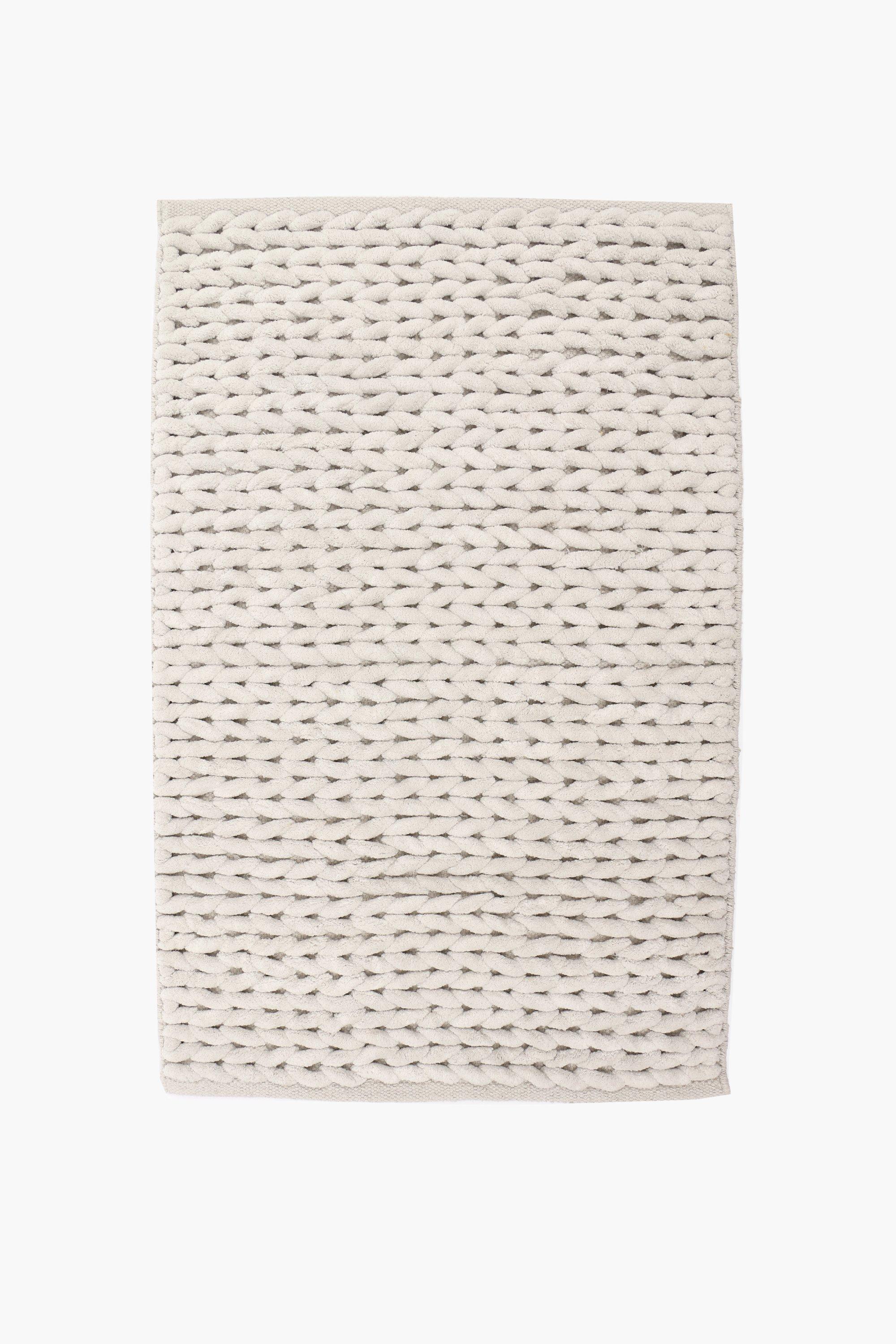 Braided Cotton Large Bath Mat 50x80cm