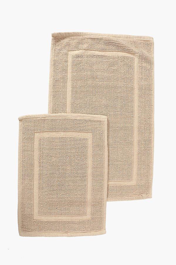 2 Piece Cotton Bath Mat Set