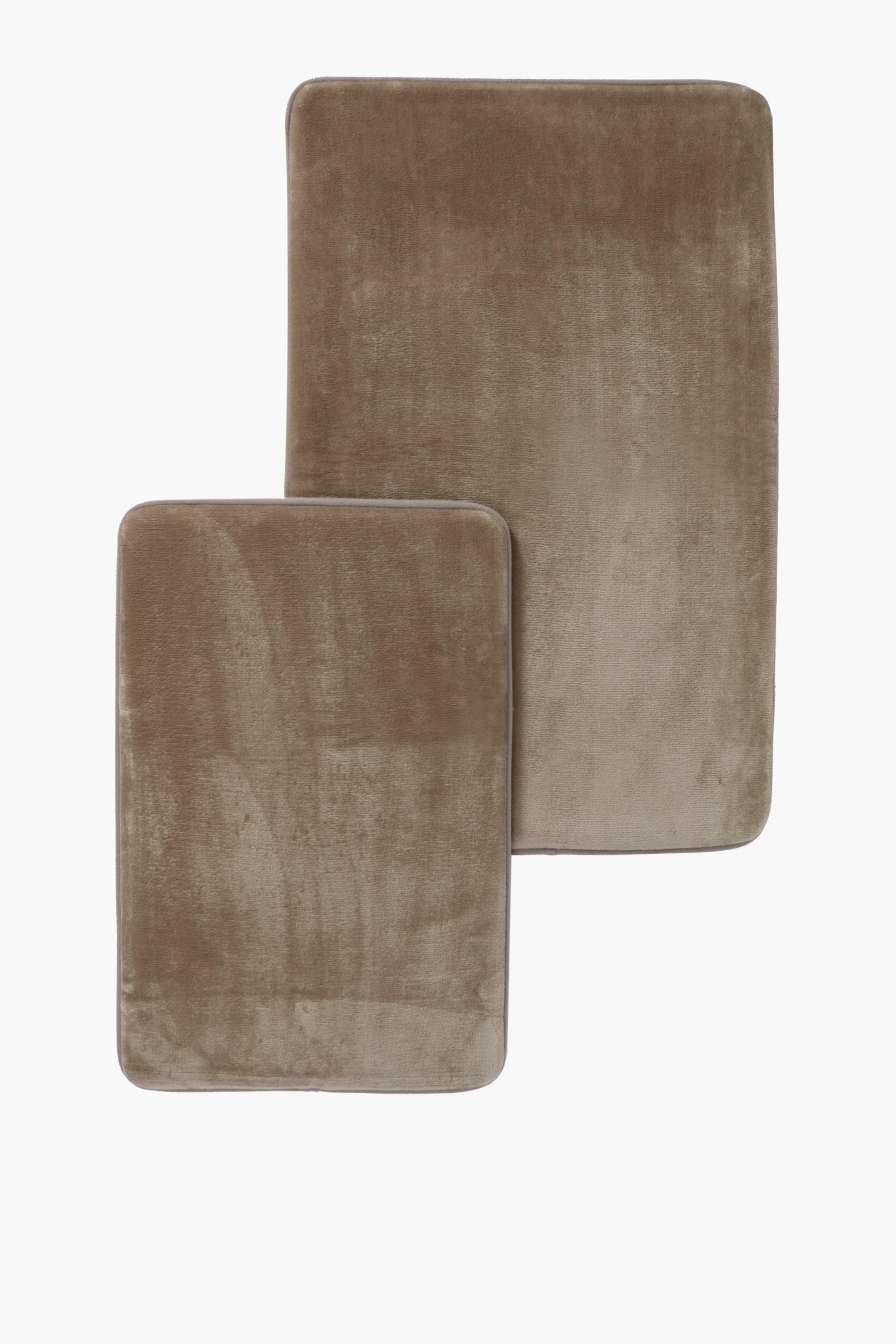 2 Piece Memory Foam Bath Mat Set