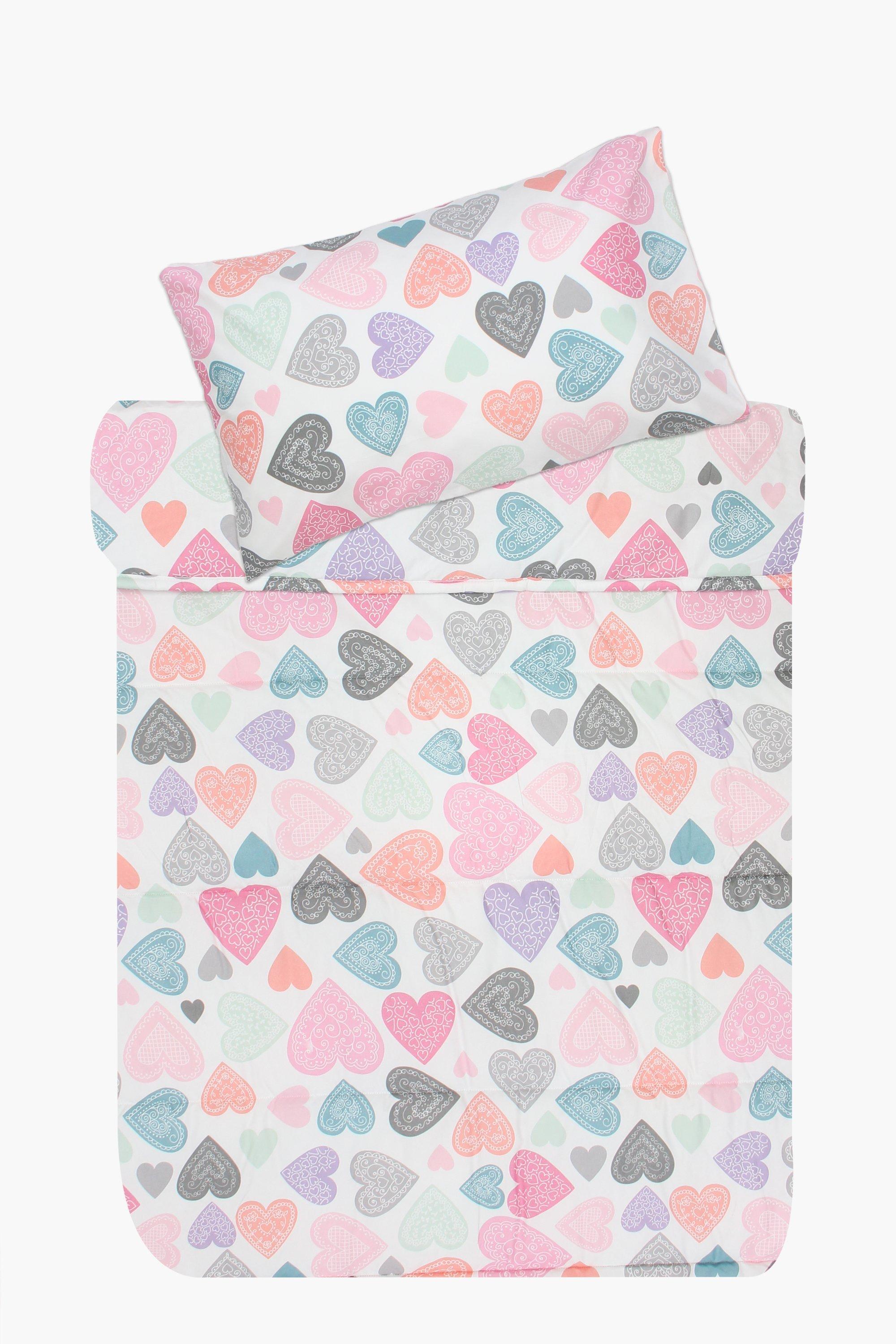 Microfibre Boho Heart Comforter Set