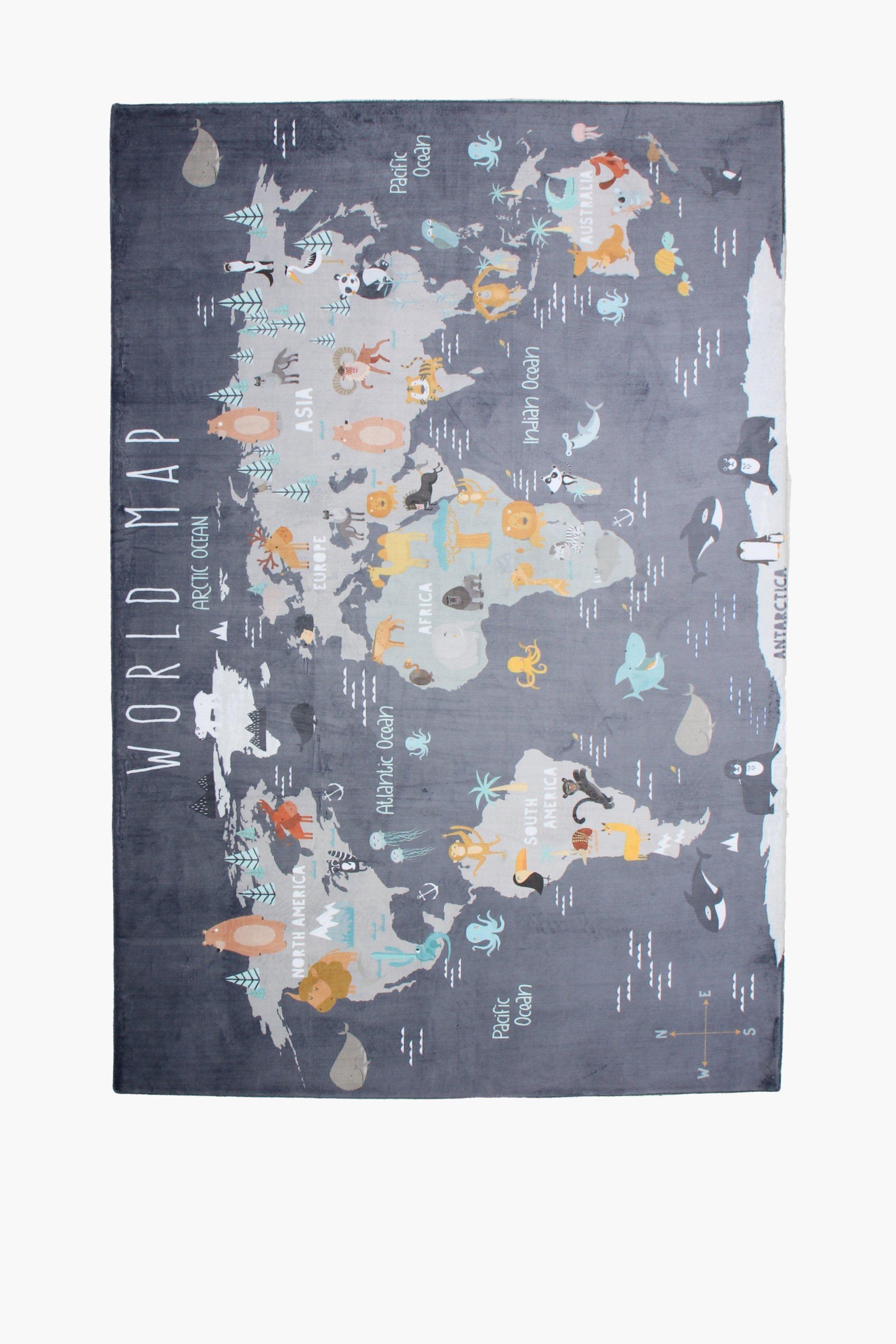 Worldmap Rug, 120x180cm